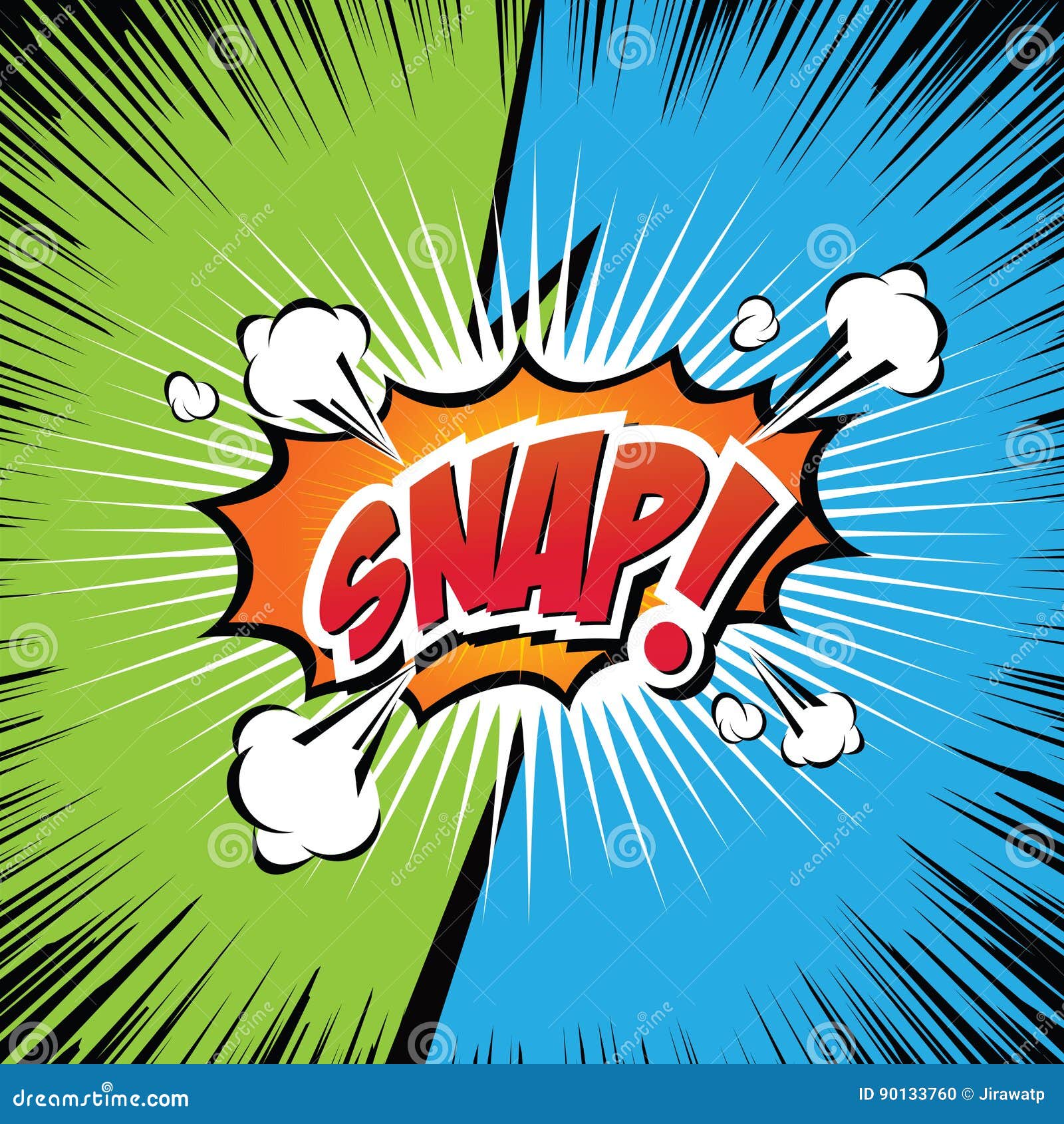 Snap! Comic Speech Bubble, Cartoon. Stock Vector - Illustration of ...