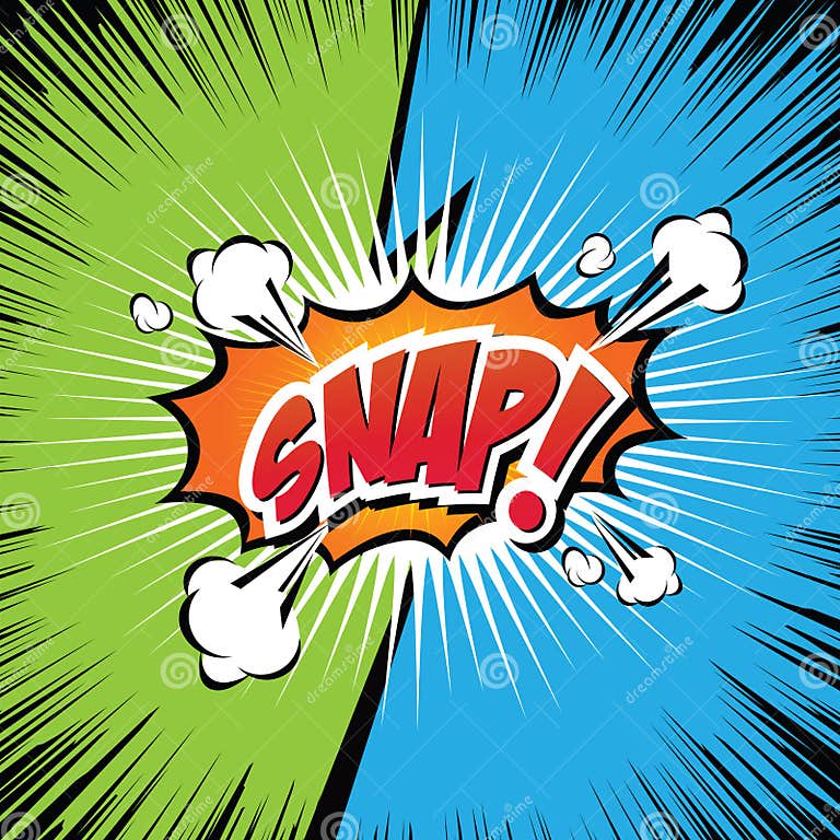 Snap! Comic Speech Bubble, Cartoon. Stock Vector - Illustration of ...