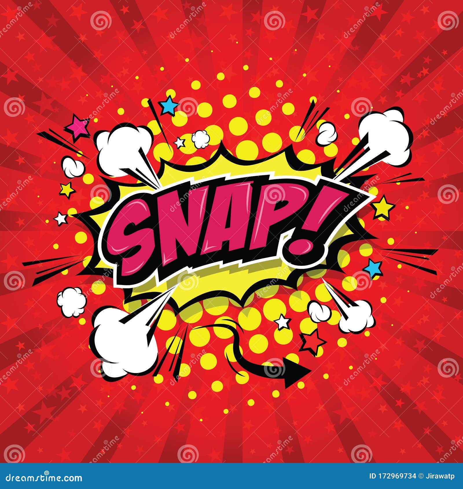 Snap! Comic Speech Bubble. Vector Eps 10 Stock Vector - Illustration of poster, graphic: 172969734