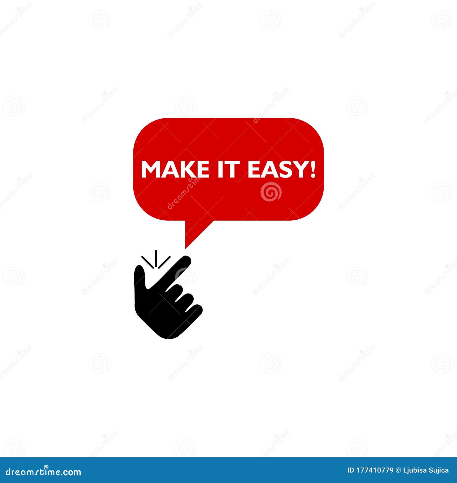 Snap Finger Like Easy Logo. Word Writing Text Make it Easy Icon ...