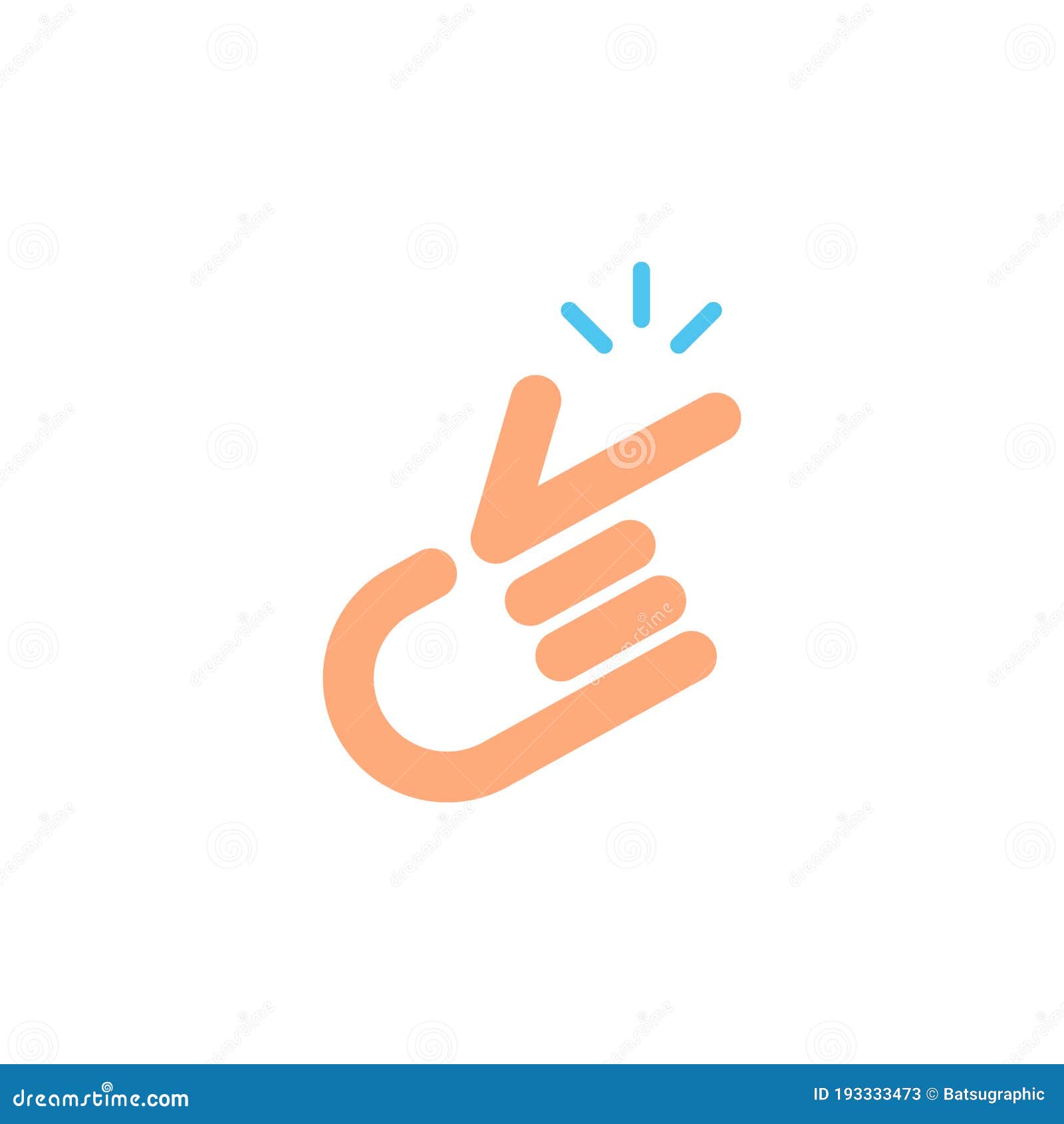 Snap Finger Vector Icon Logo Design Stock Vector - Illustration of ...
