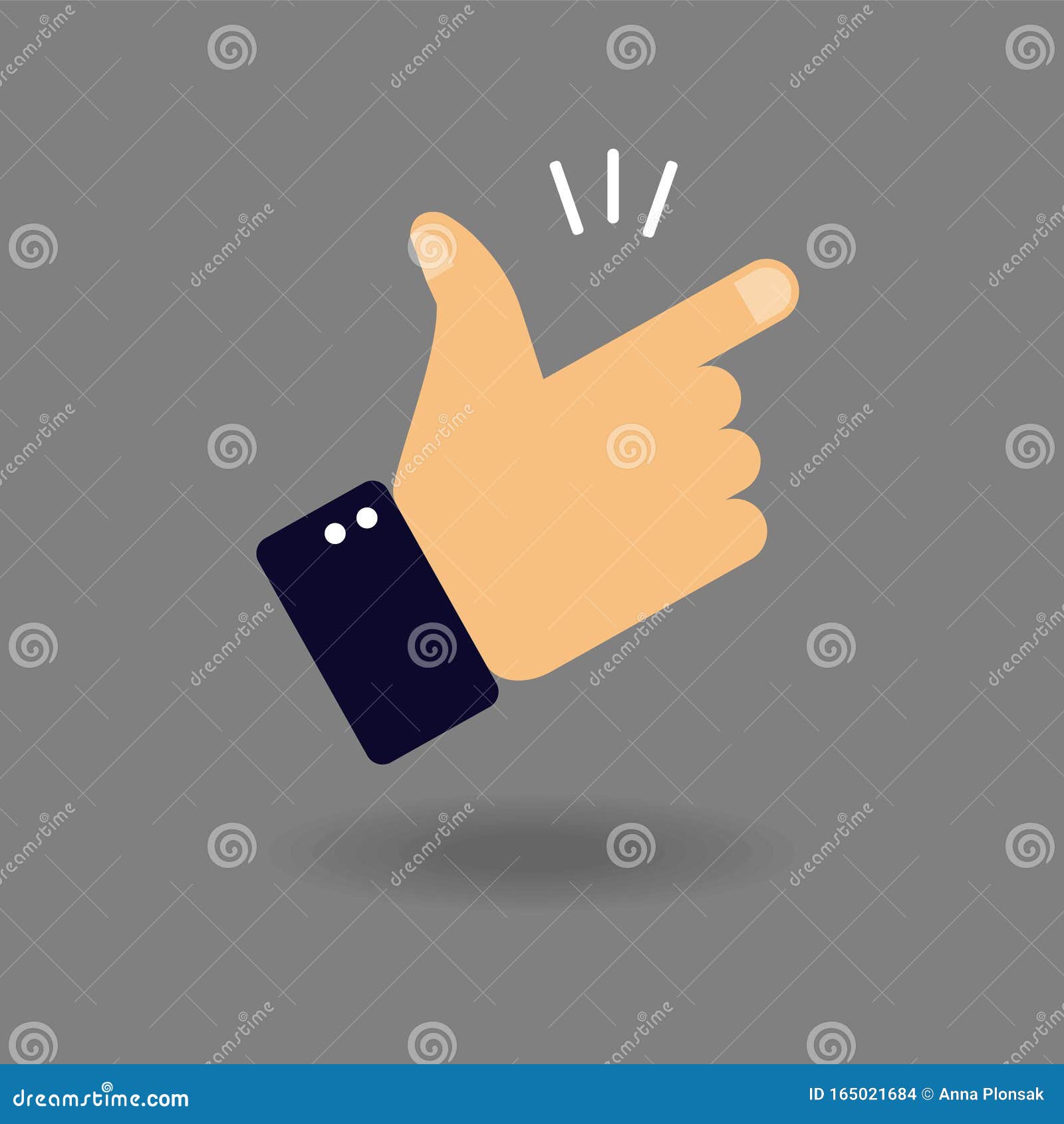 Snap of the Fingers. Vector Illustration Stock Illustration ...