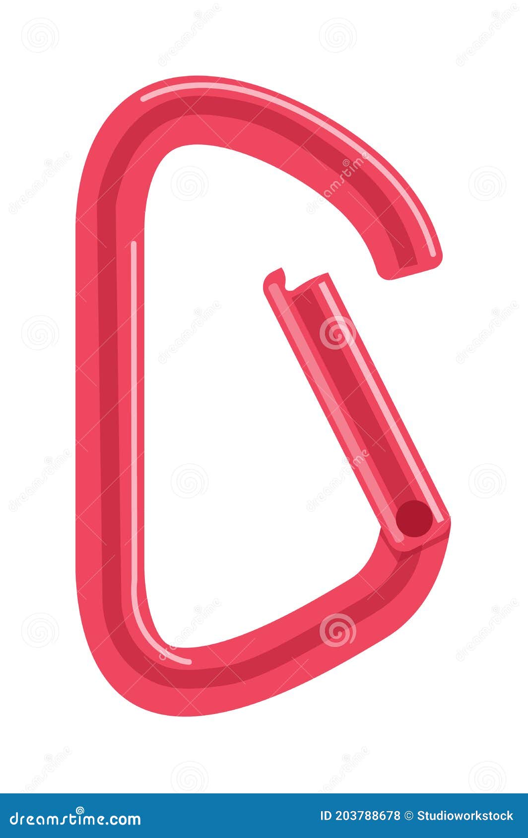 Snap-hook Fastener Isolated on White Background Stock Vector ...