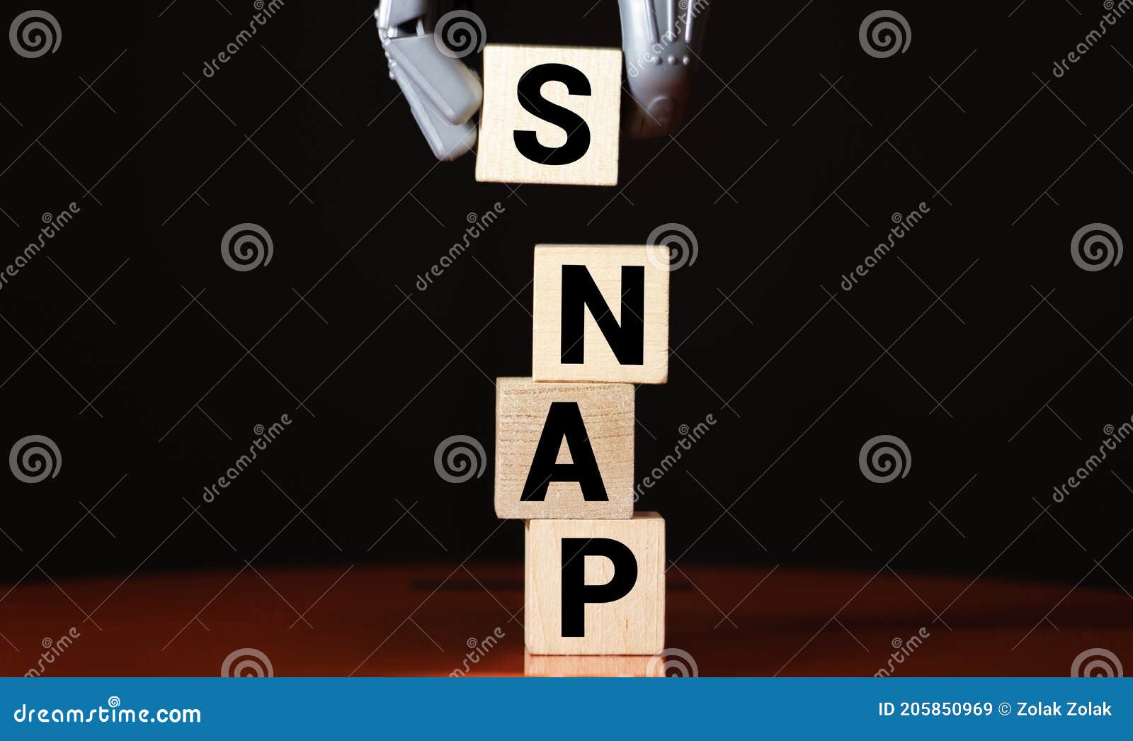 Snap Word Made with Building Blocks Isolated on White Stock Image ...