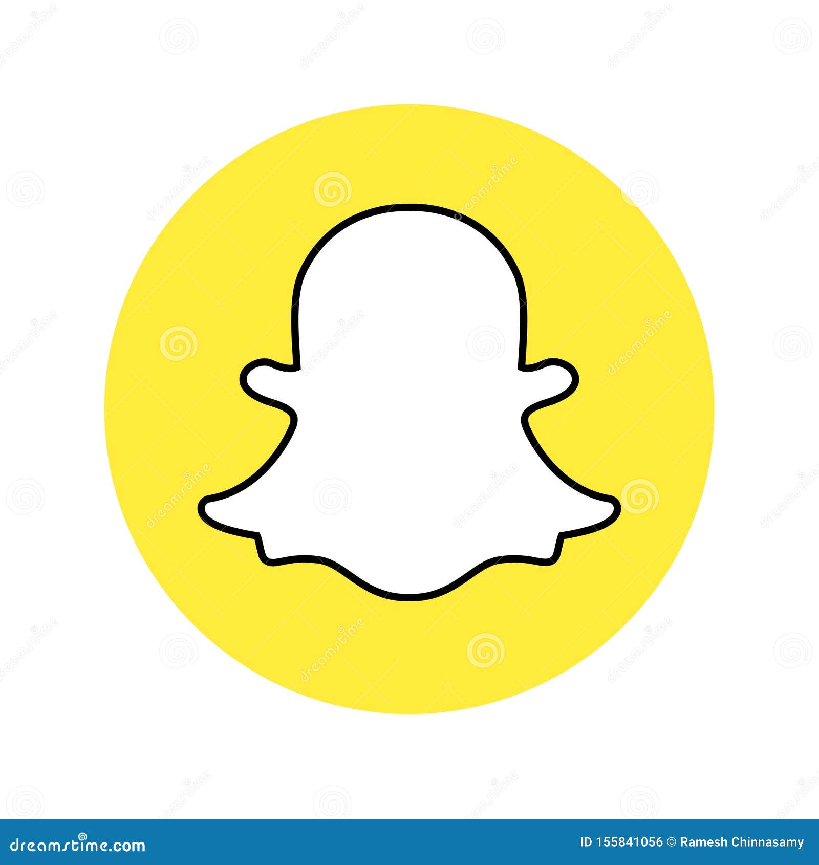 Snapchat Social Media Icon Cartoon Vector | CartoonDealer.com #202772839