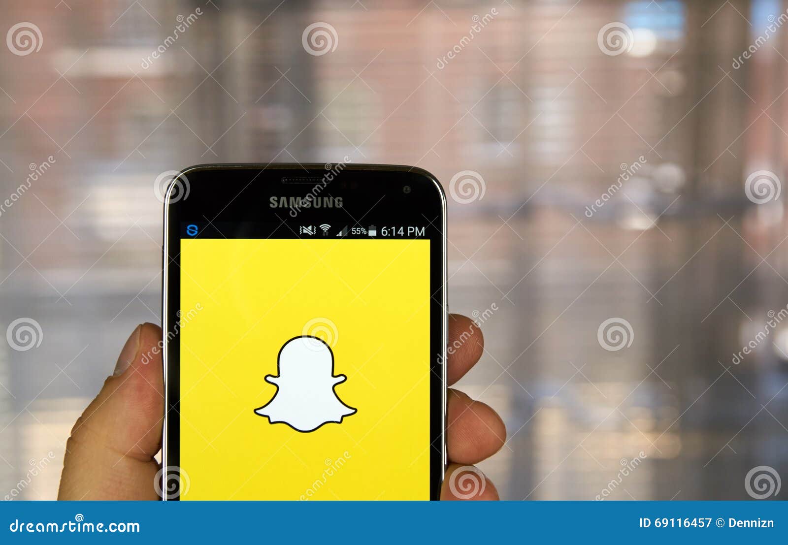 Snapchat Application on Android Smartphone Editorial Photography ...