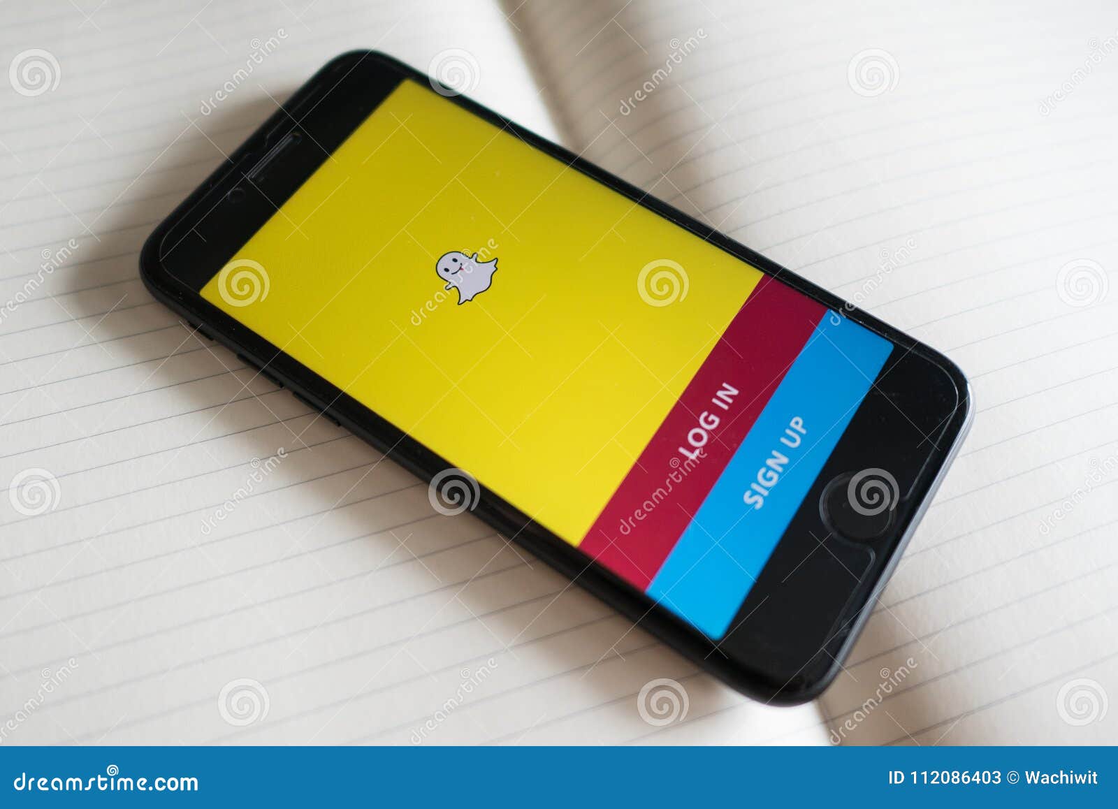 Snapchat Application on IPhone 7 Editorial Stock Photo - Image of ...