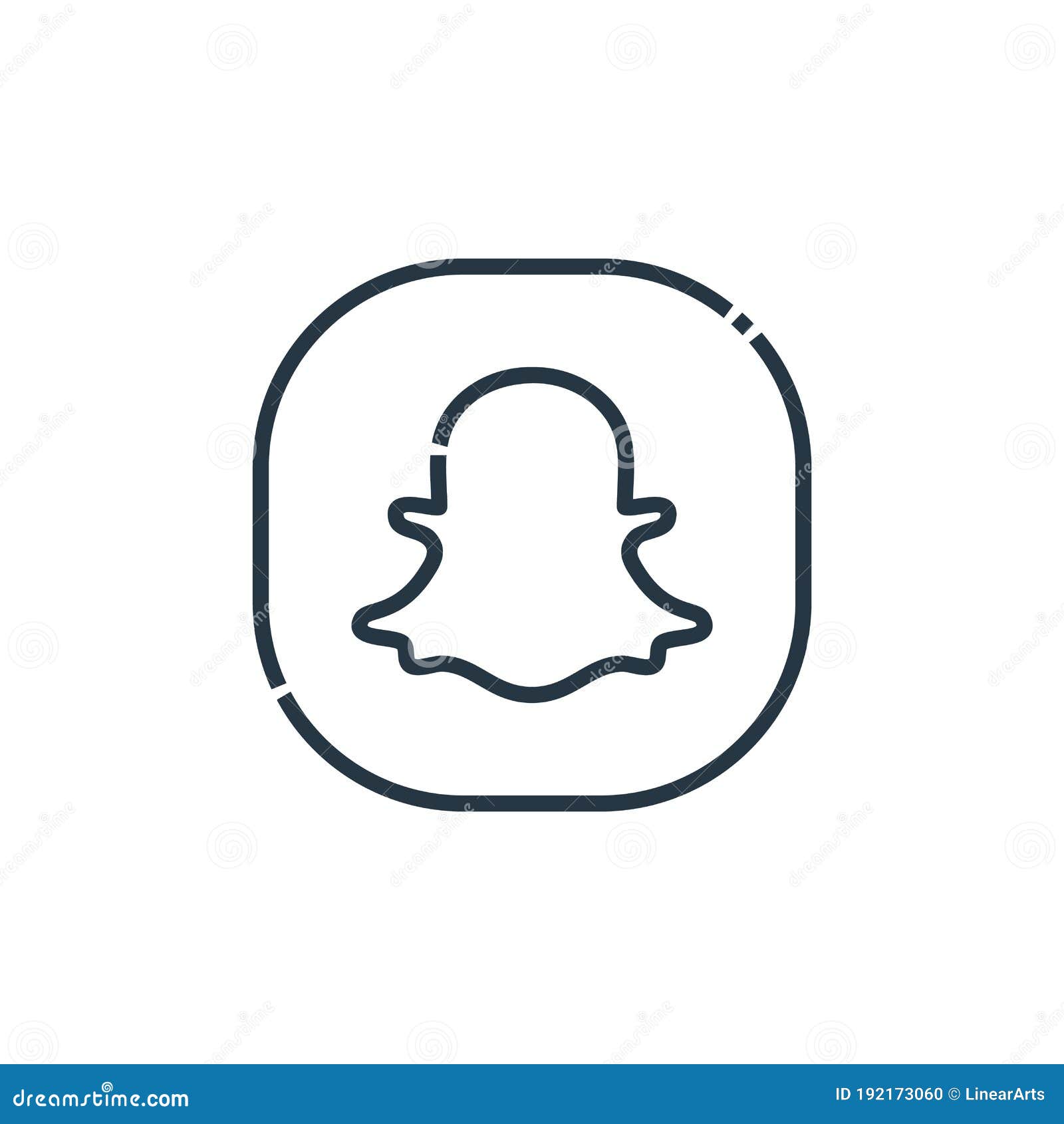 Snapchat Icon Vector from Social Media Logos Concept. Thin Line ...