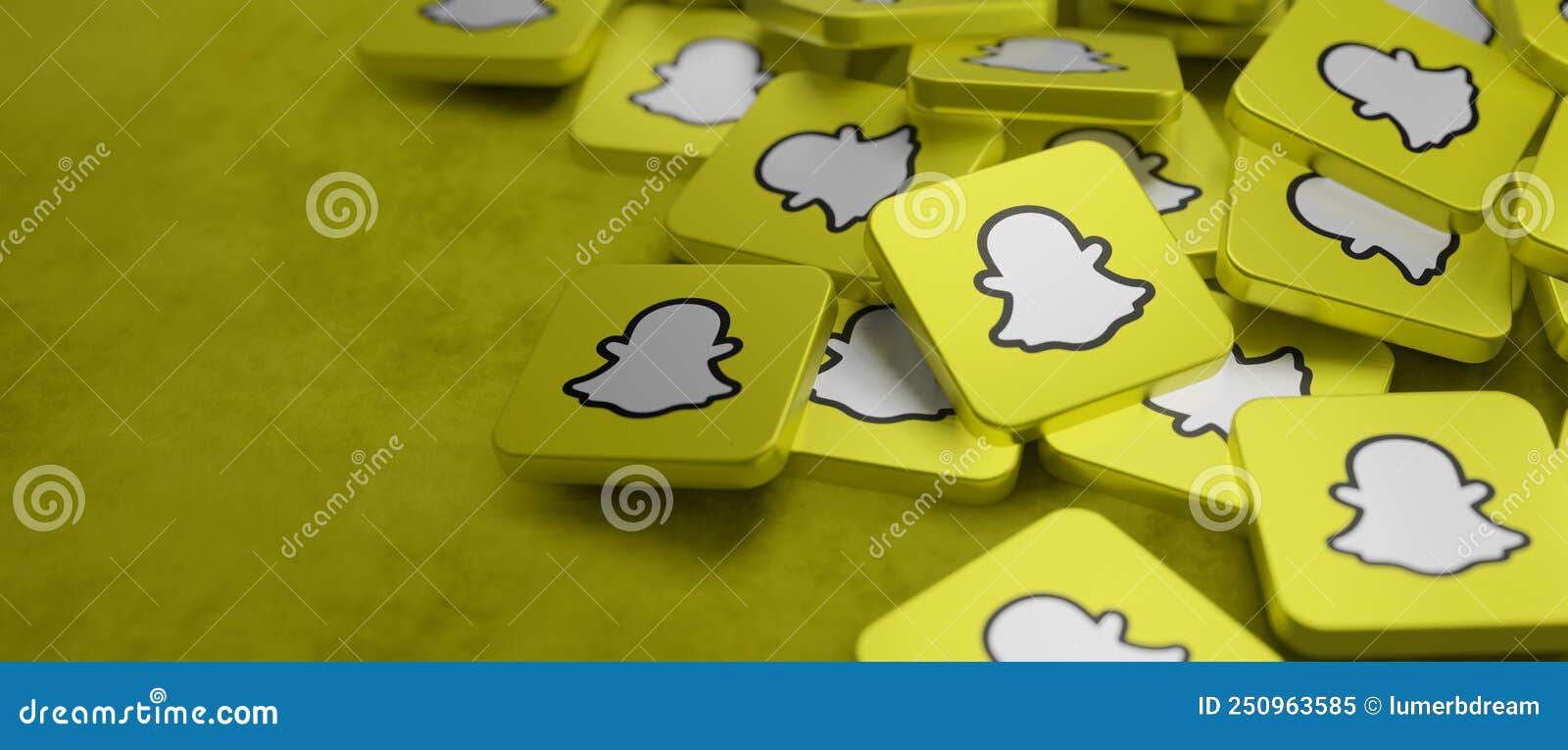 Snapchat Logo Concept Banner with Copyspace Editorial Image ...