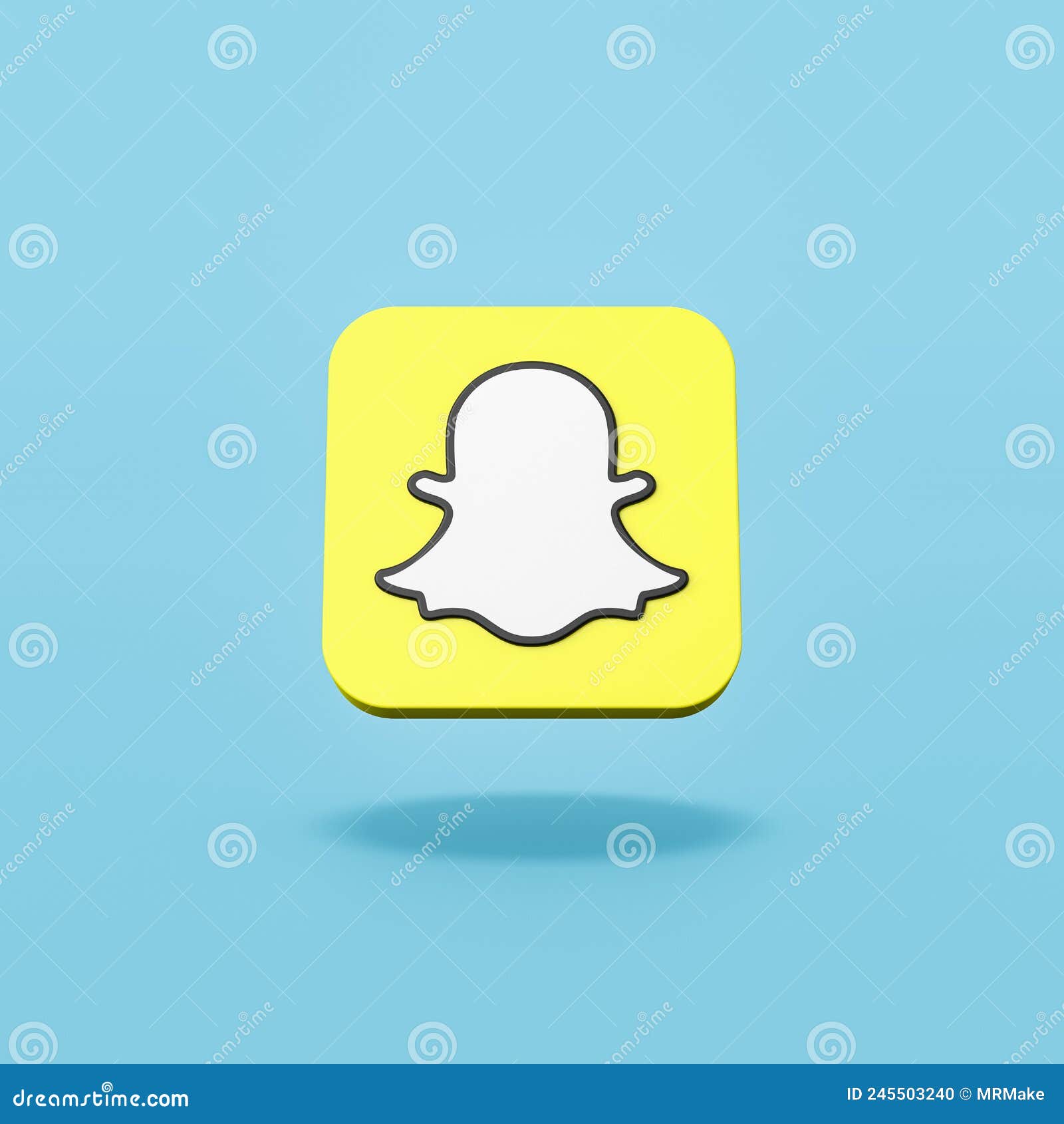 Snapchat Logo on Flat Blue Background Editorial Image - Illustration of ...