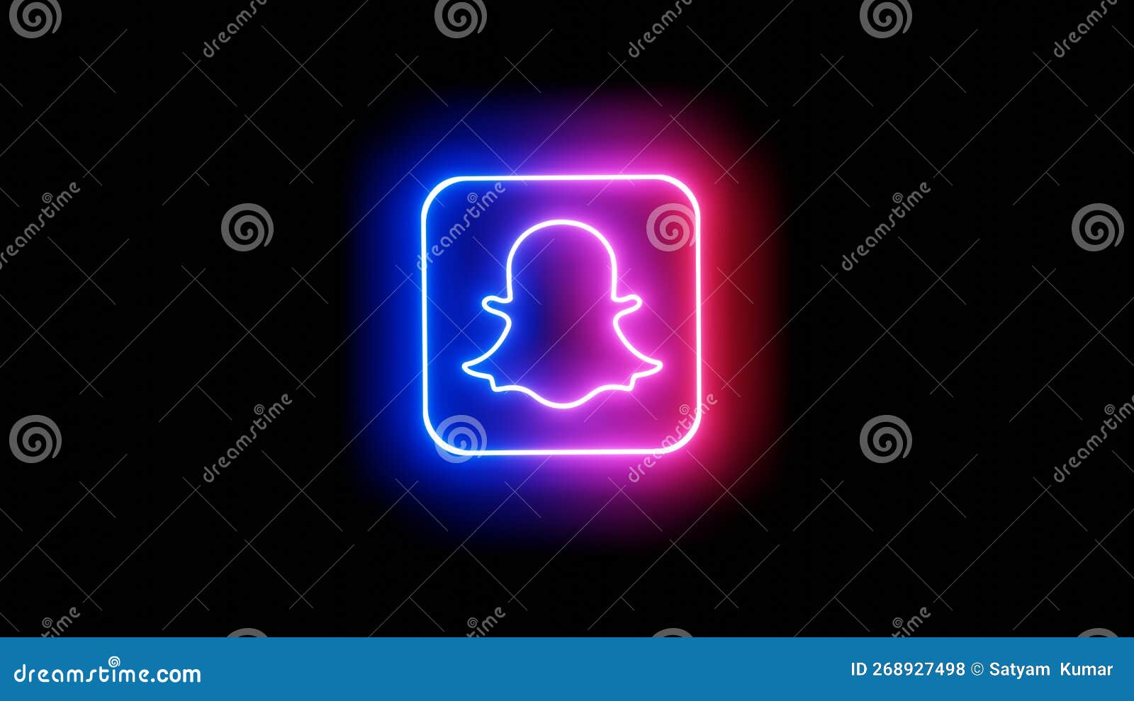 Snapchat Logo in Neon Light Neon Sign and Neon Light Concept Editorial ...