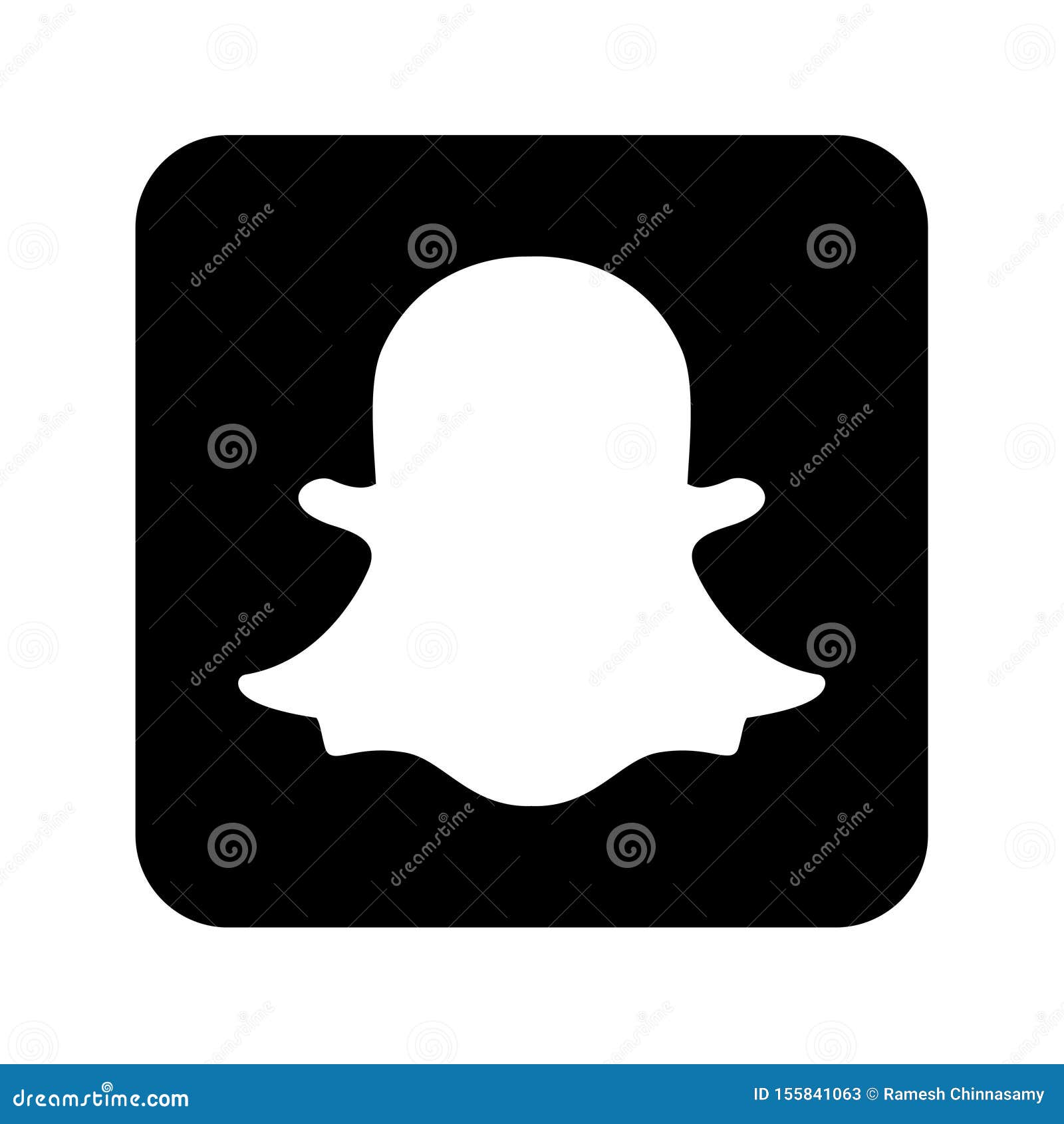 Snapchat Social Media Icon Button Editorial Stock Photo - Illustration ...