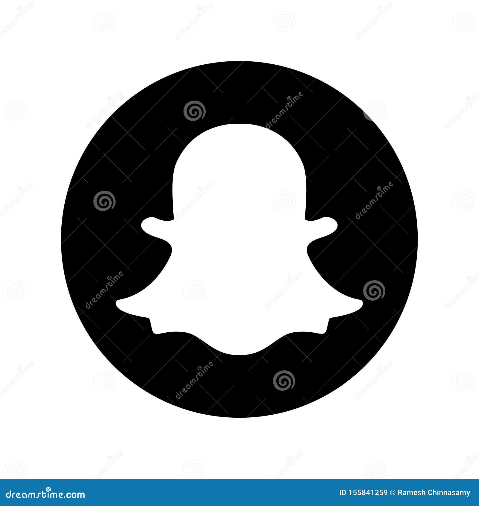 Snapchat Social Media Icon Button Editorial Stock Image - Illustration ...