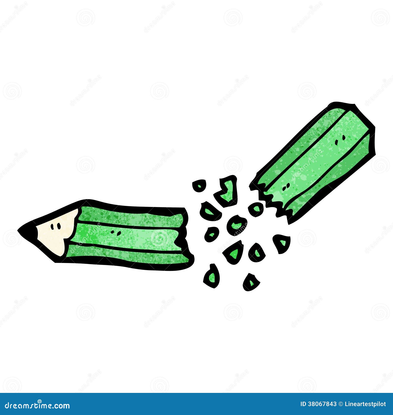 Snapped pencil cartoon stock vector. Illustration of drawing - 38067843