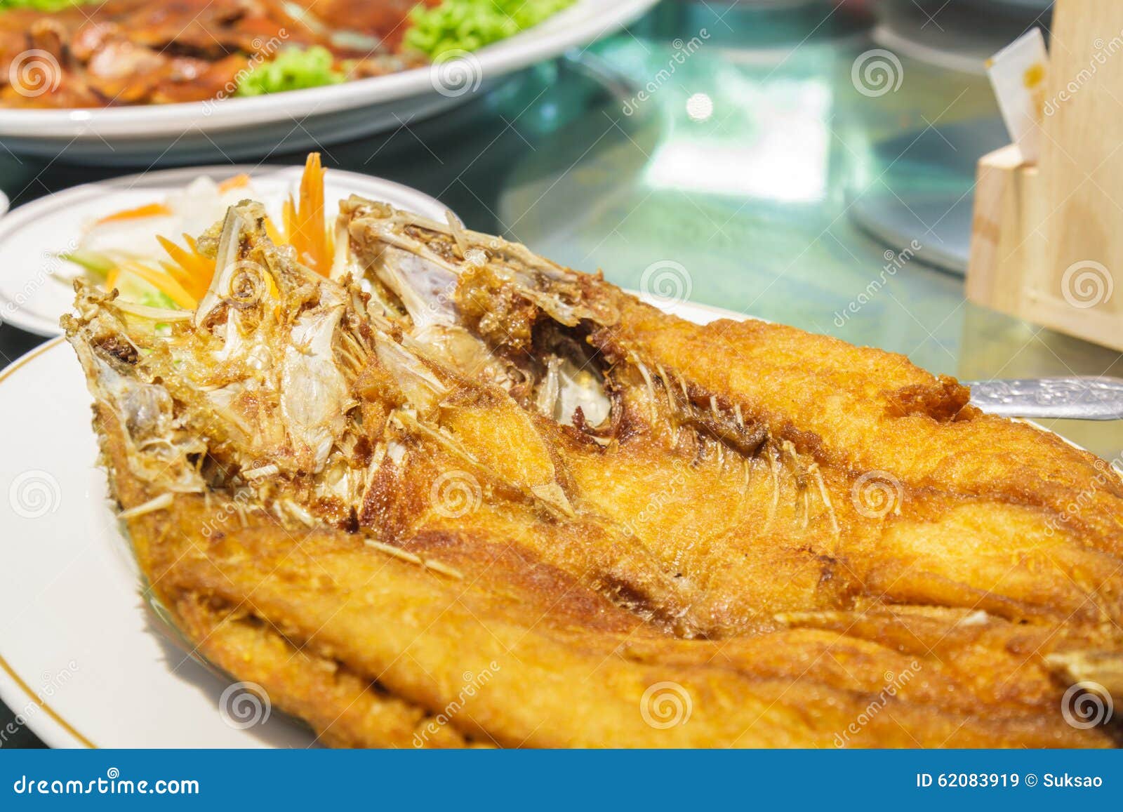 Snapper fish fried stock image. Image of delicious, garnish - 62083919