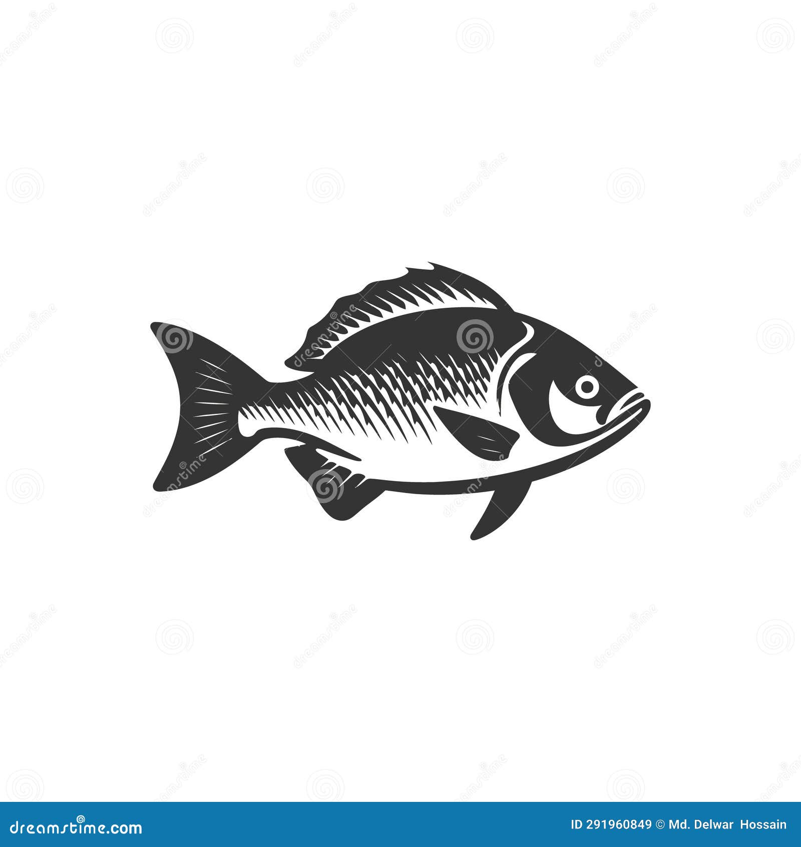 Yellowtail Snapper Fish Gulf Of Mexico Cartoon Drawing Royalty-Free ...