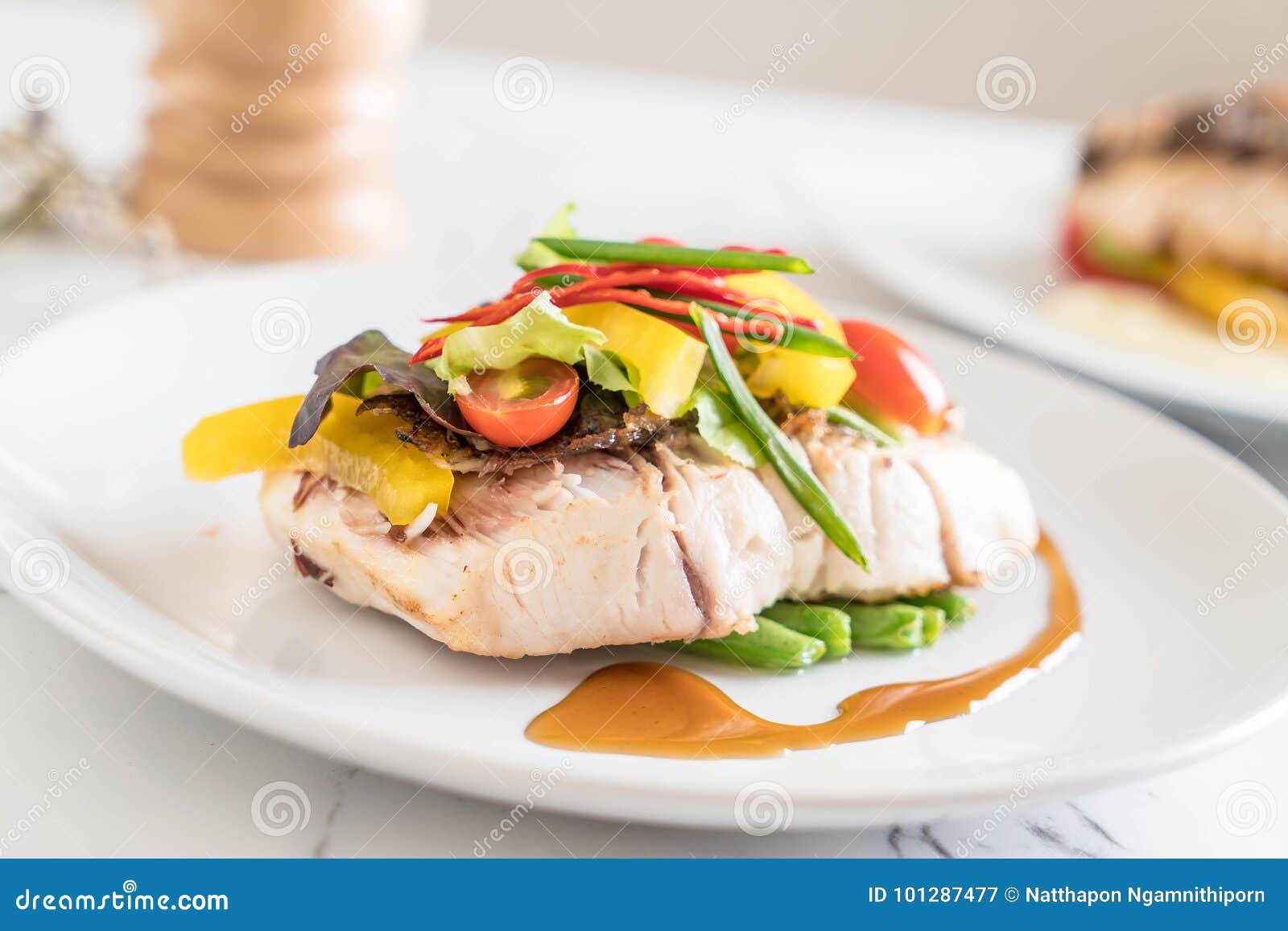 Snapper fish steak stock image. Image of snapper, slice - 101287477