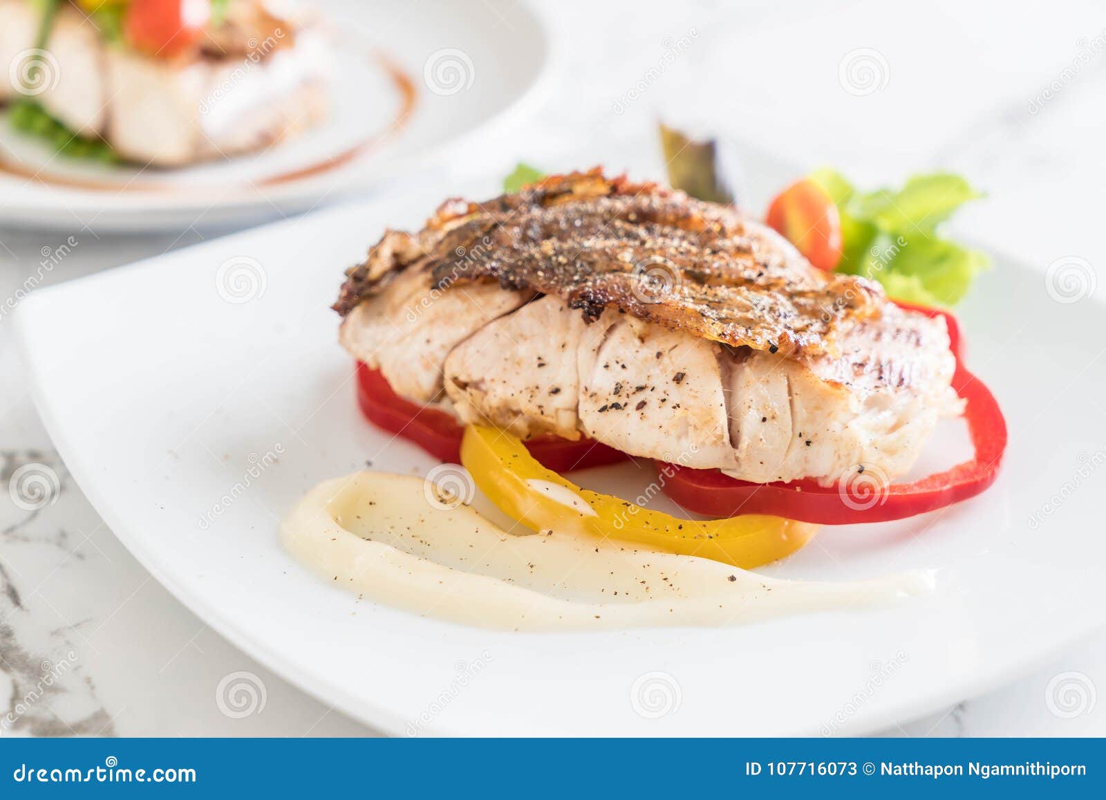 Snapper fish steak stock image. Image of white, healthy - 107716073