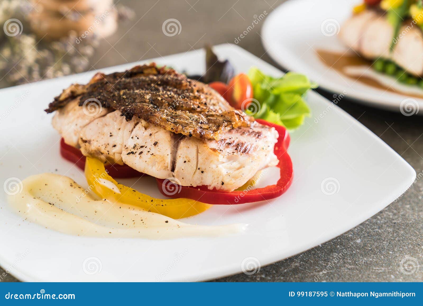 Snapper fish steak stock image. Image of slice, fresh - 99187595