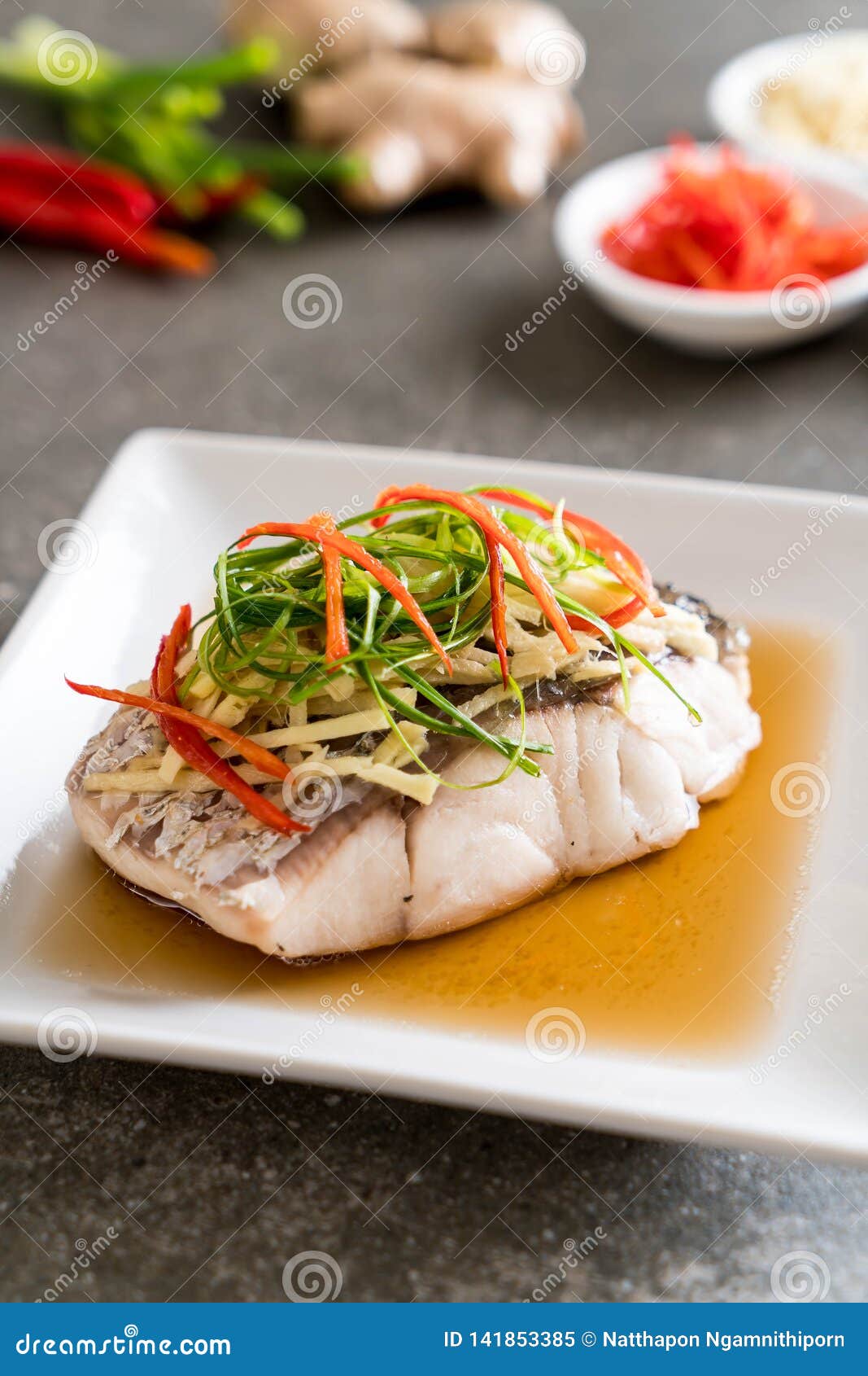 Snapper Fish Steamed with Soy Sauce Stock Image - Image of seafood ...