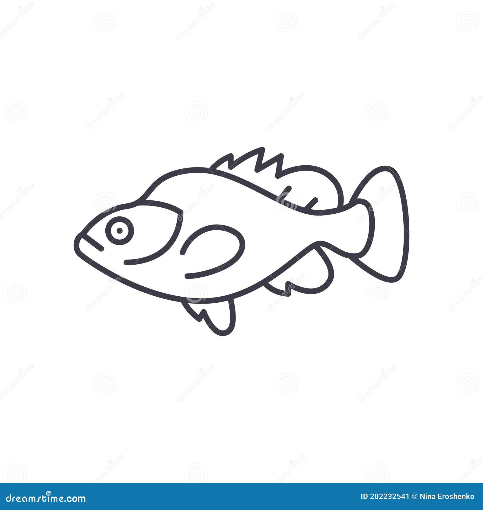 Snapper Icon, Linear Isolated Illustration, Thin Line Vector, Web ...