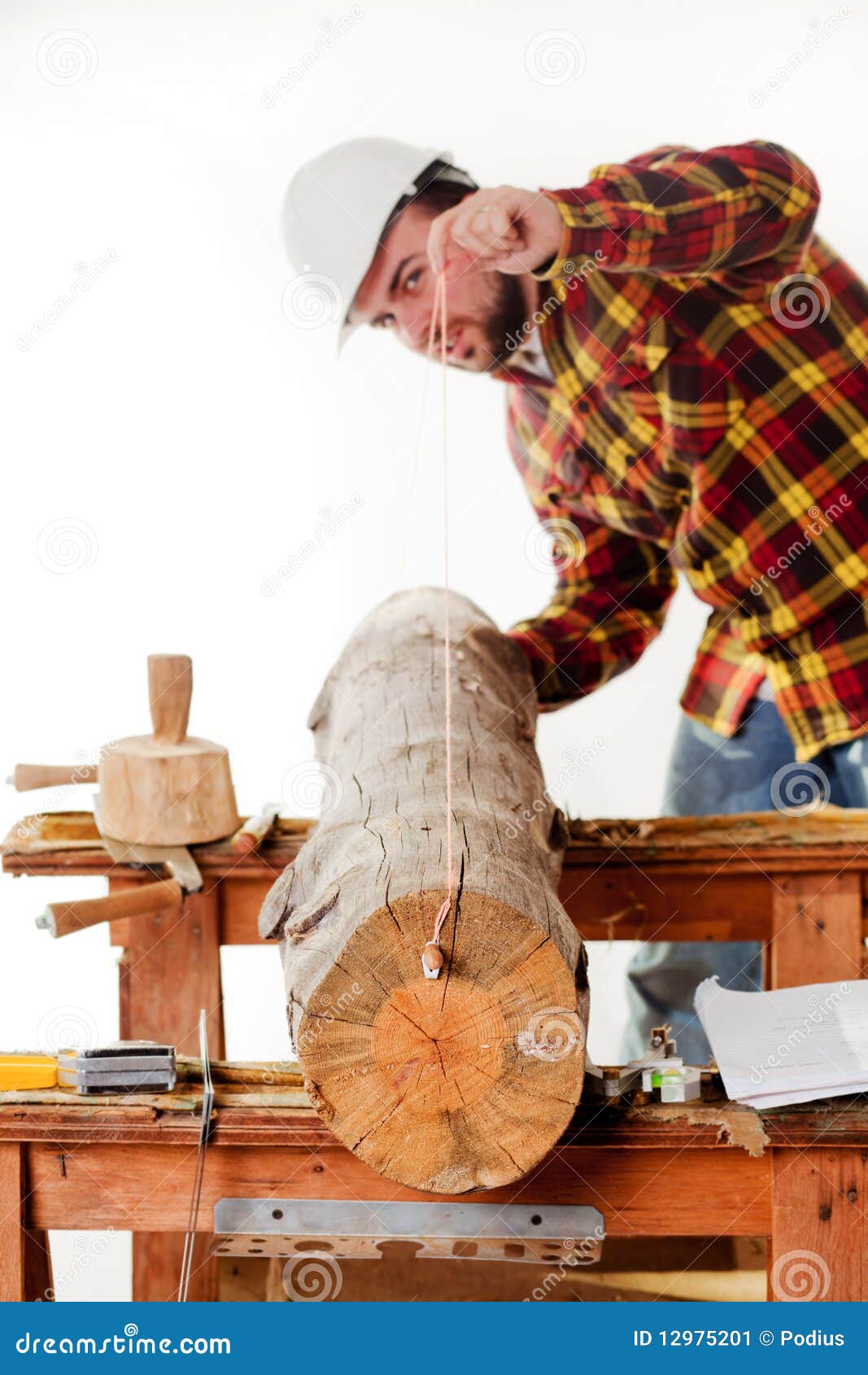 Snapping a Chalkline stock image. Image of rough, isolated - 12975201