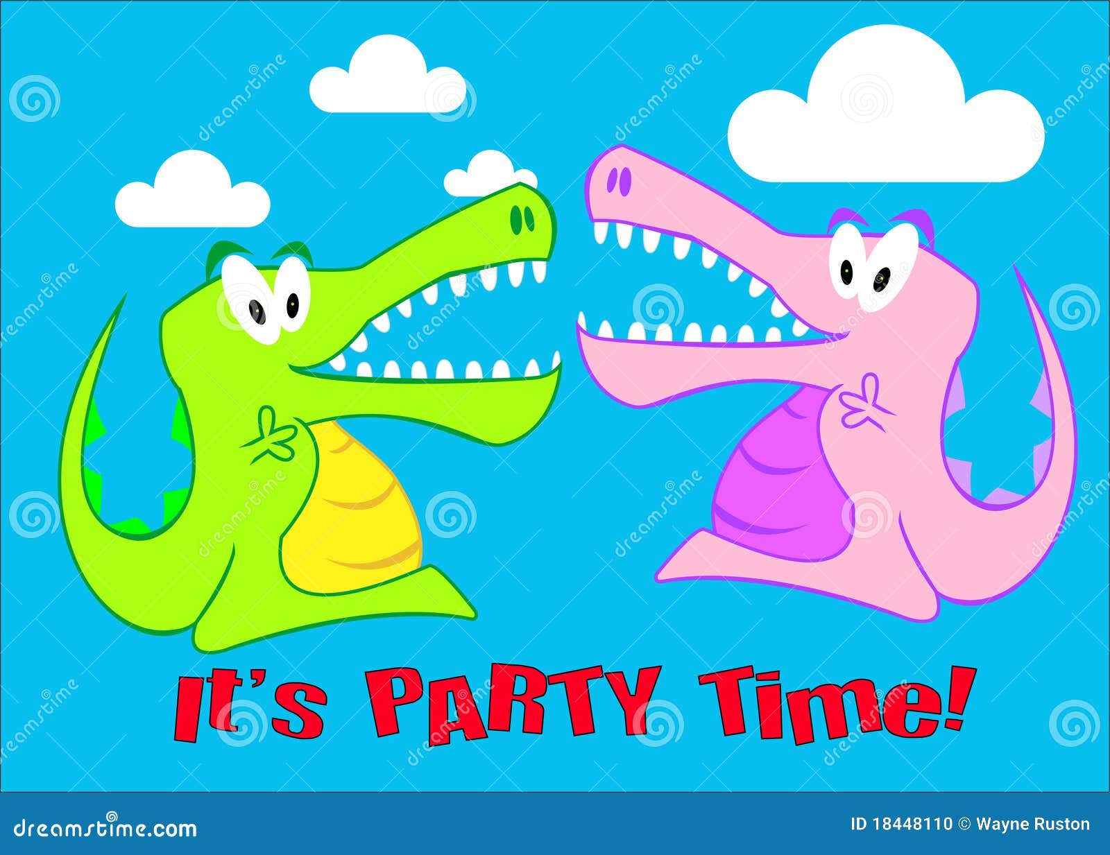 A Snappy Crocodile Party Illustration Stock Vector - Illustration of ...