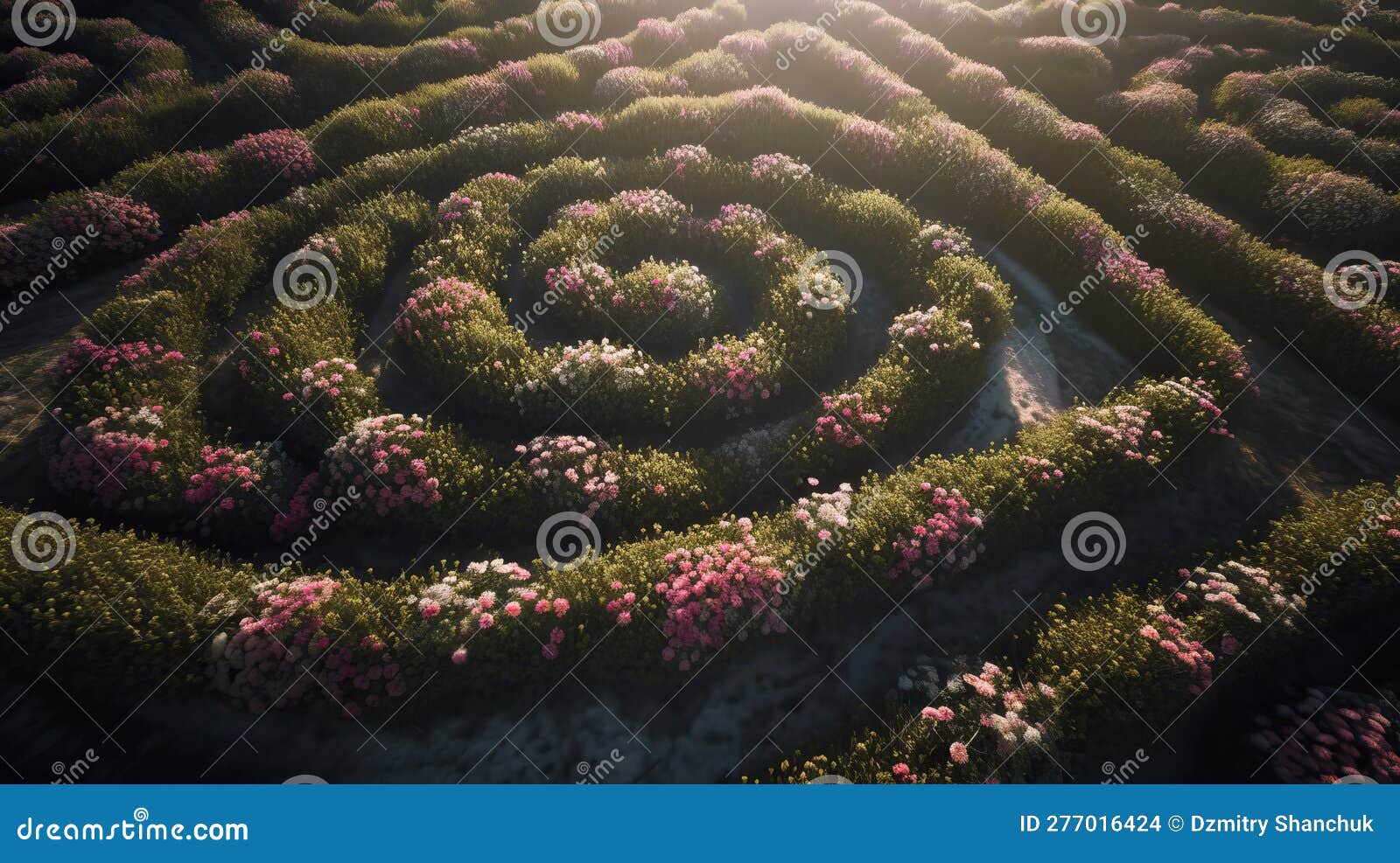 A Snapshot of a Flower Maze Generative AI Stock Illustration ... A Snapshot of a Flower Maze Generative AI Stock Illustration ...