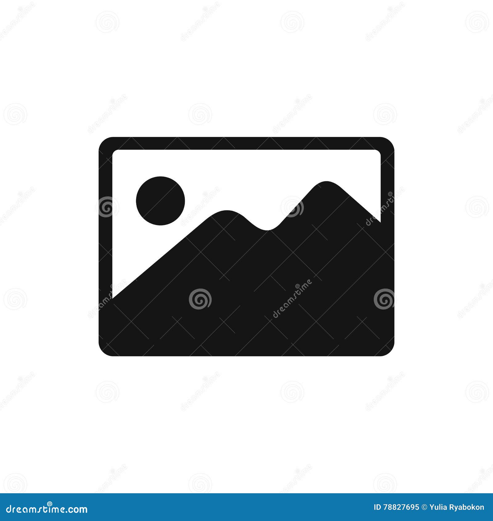 Snapshot Icon, Simple Style Stock Vector - Illustration of mountaun ...