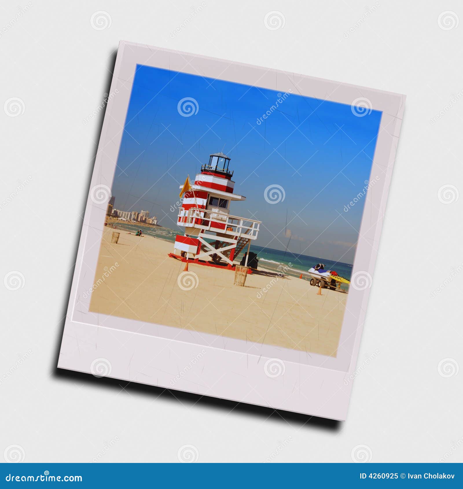 Snapshot of Lifeguard Station Stock Image - Image of colorful, beach ...