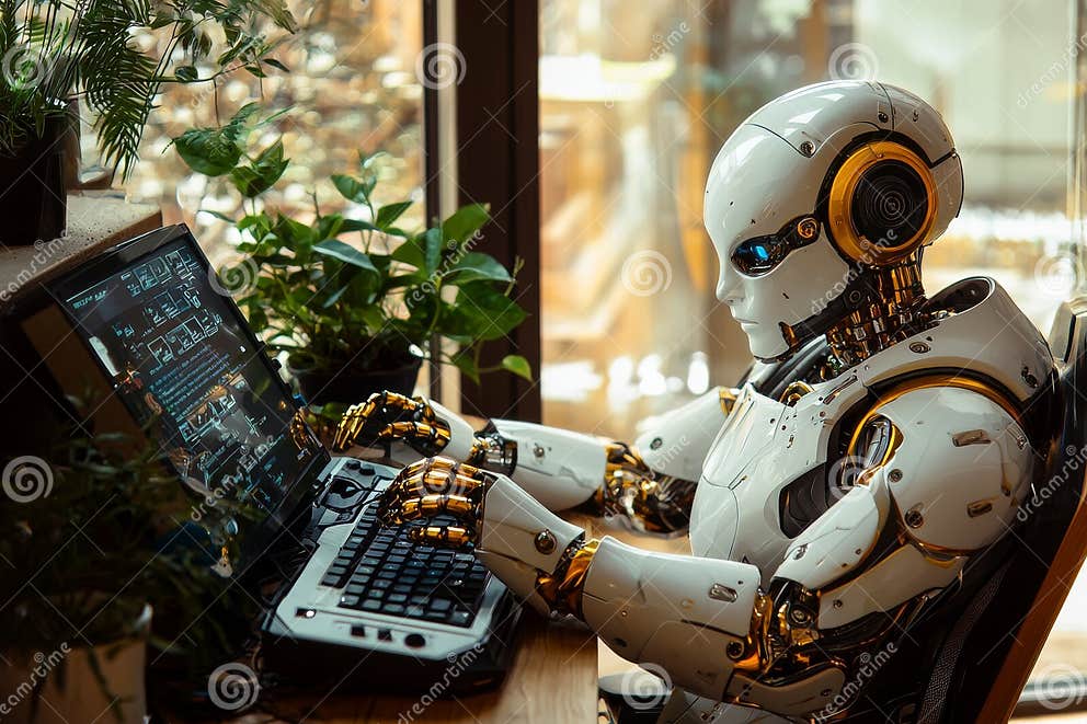 A Snapshot of a Man in a Modern Office, Featuring Natural Elements ...