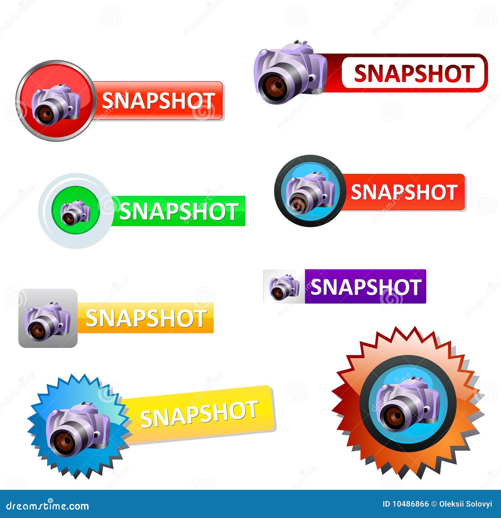 Snapshot set stock illustration. Illustration of banner - 10486866