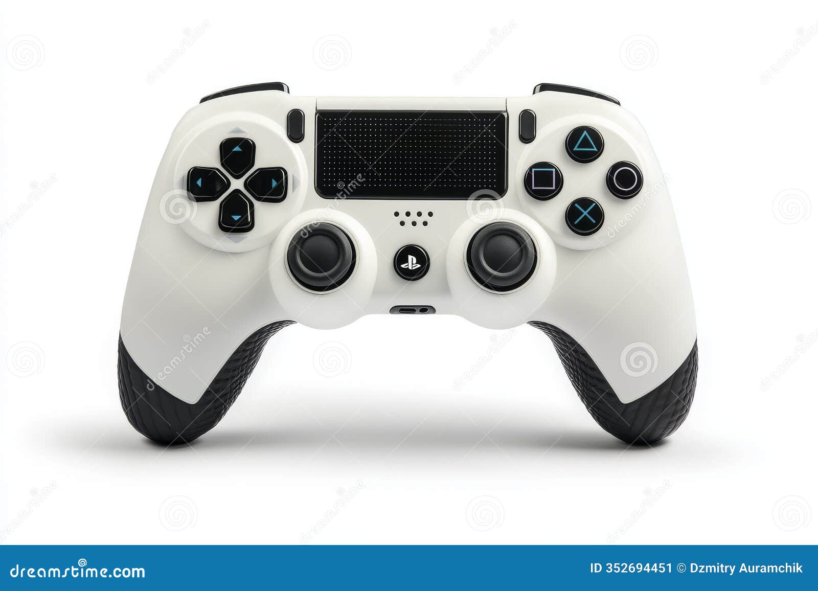 A Snapshot of a Used White Gamepad Console Controller, Isolated on a ...