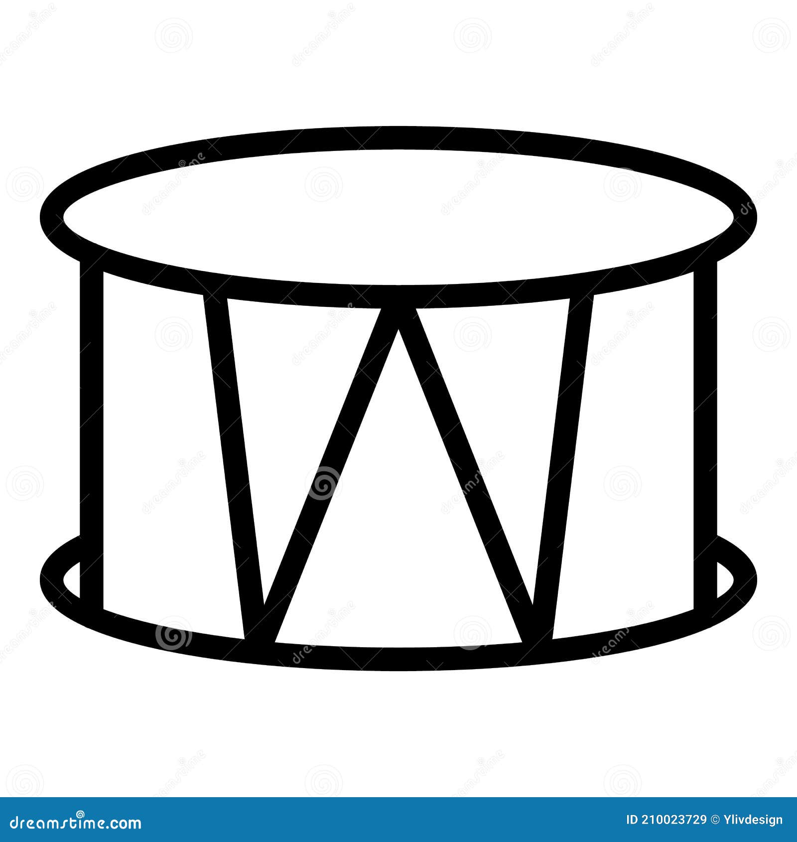 Snare Drum Icon, Outline Style Stock Vector - Illustration of beat ...