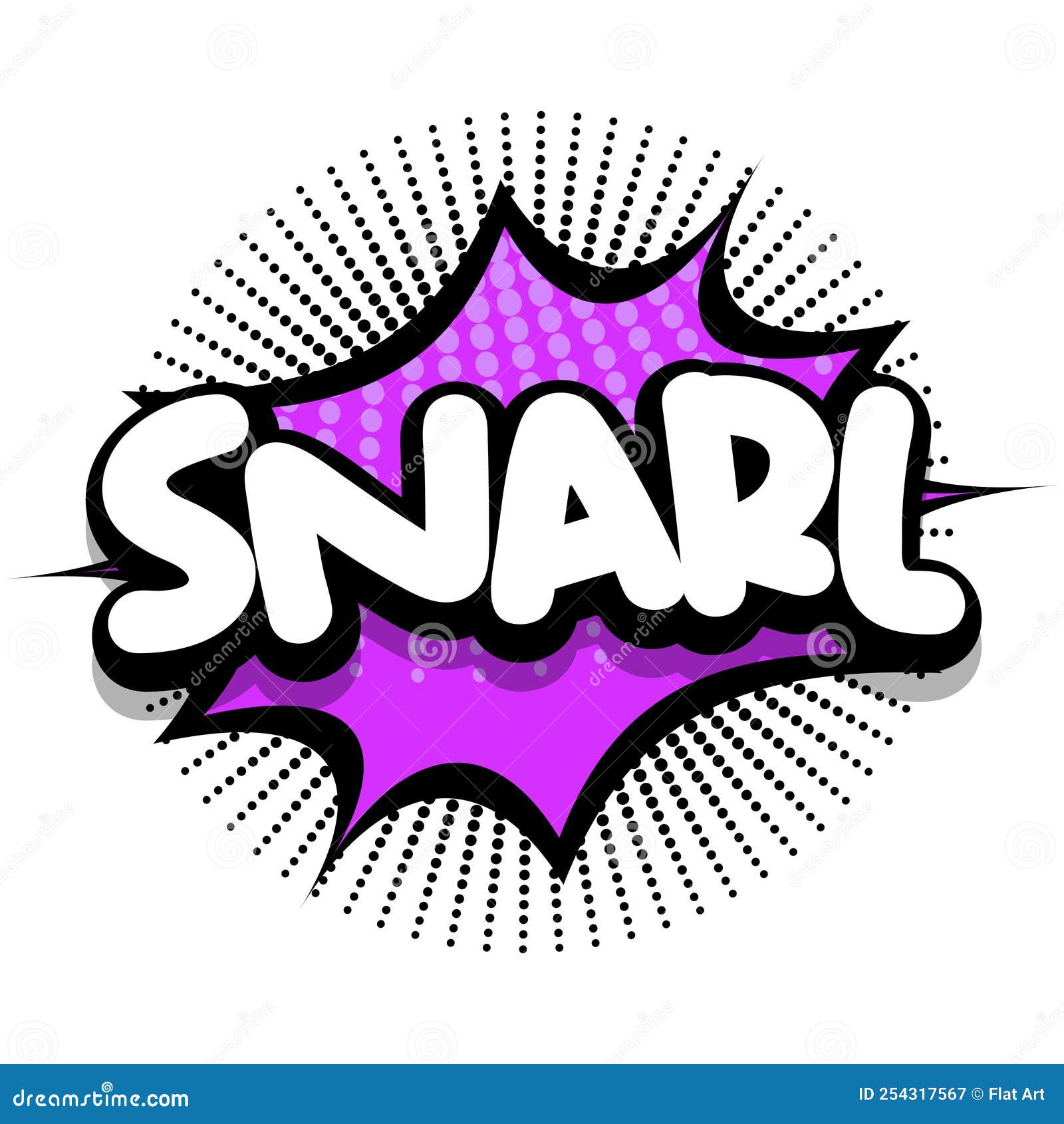 Snarl Comic Book Explosion Bubble Vector Illustration Stock Vector ...