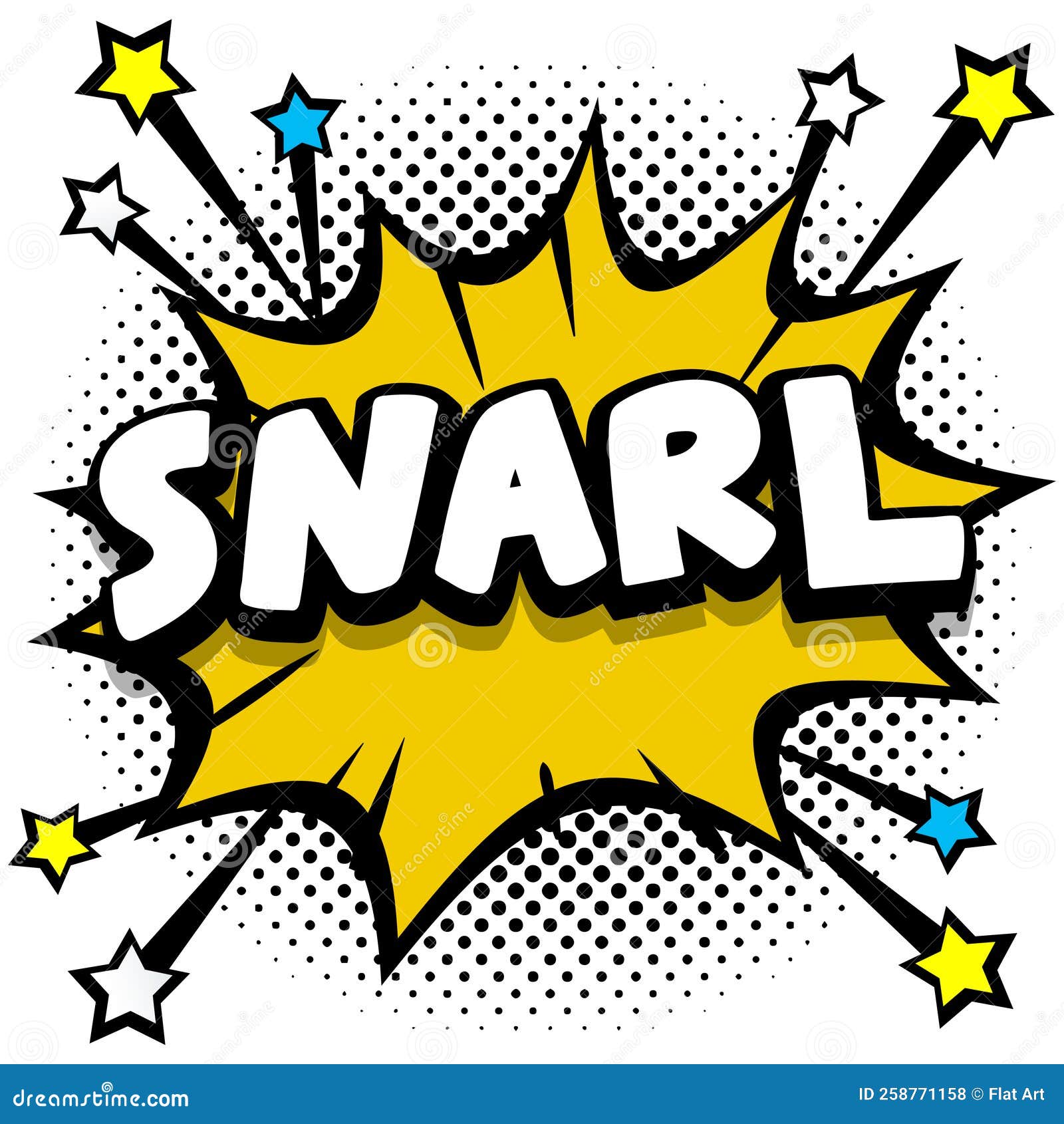 Snarl Comic Bright Template With Speech Bubbles On Colorful Frames ...