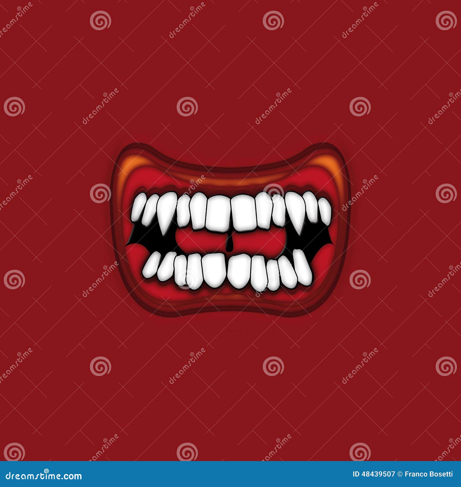 Snarling mouth stock illustration. Illustration of mouth - 48439507