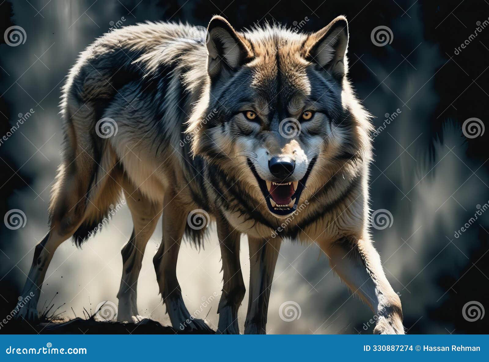 Snarling Wolf Beast Logo Of Sports Mascot Design Vector Illustration ...