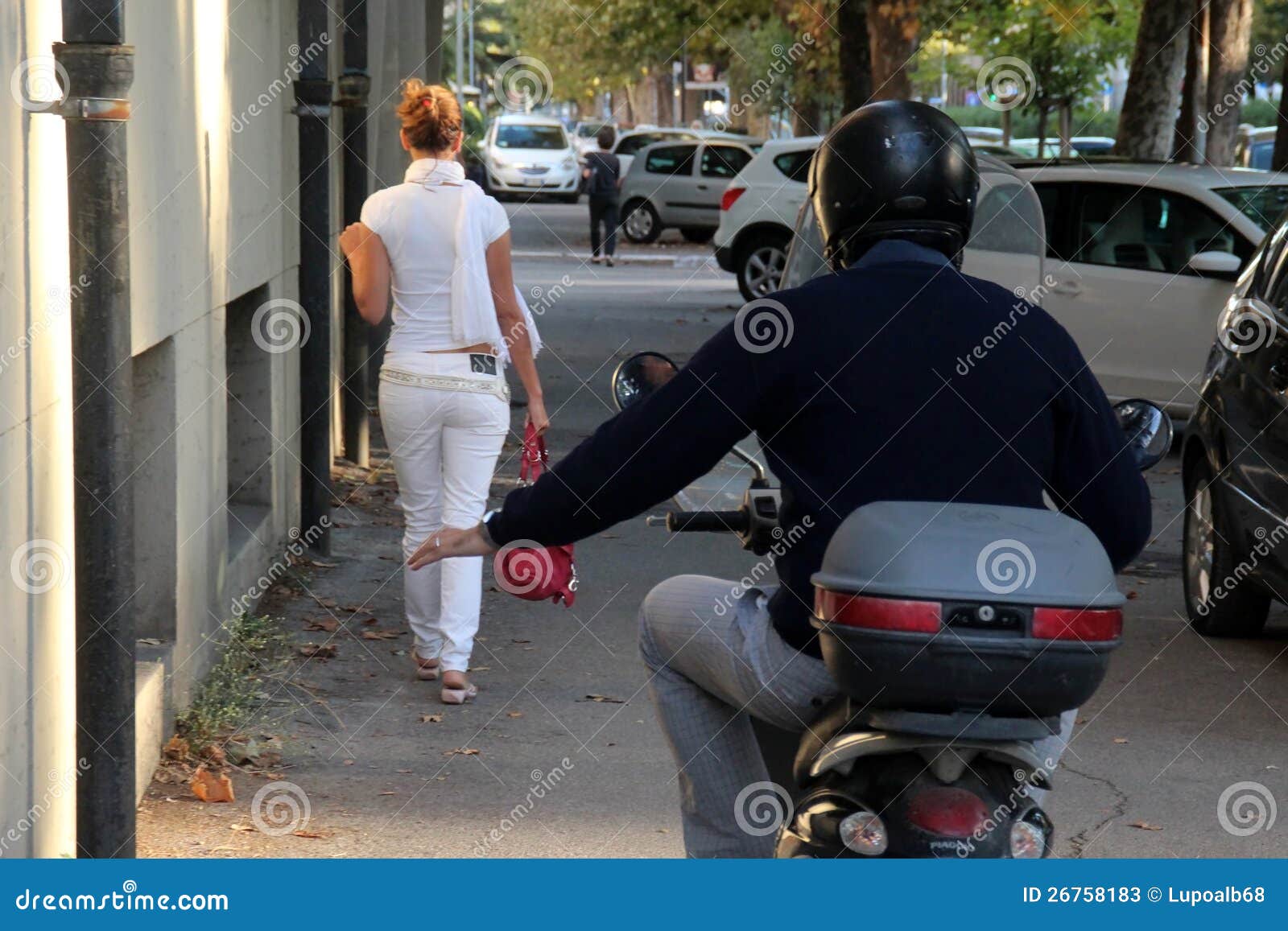 Snatching editorial stock photo. Image of theft, motorcycle - 26758183