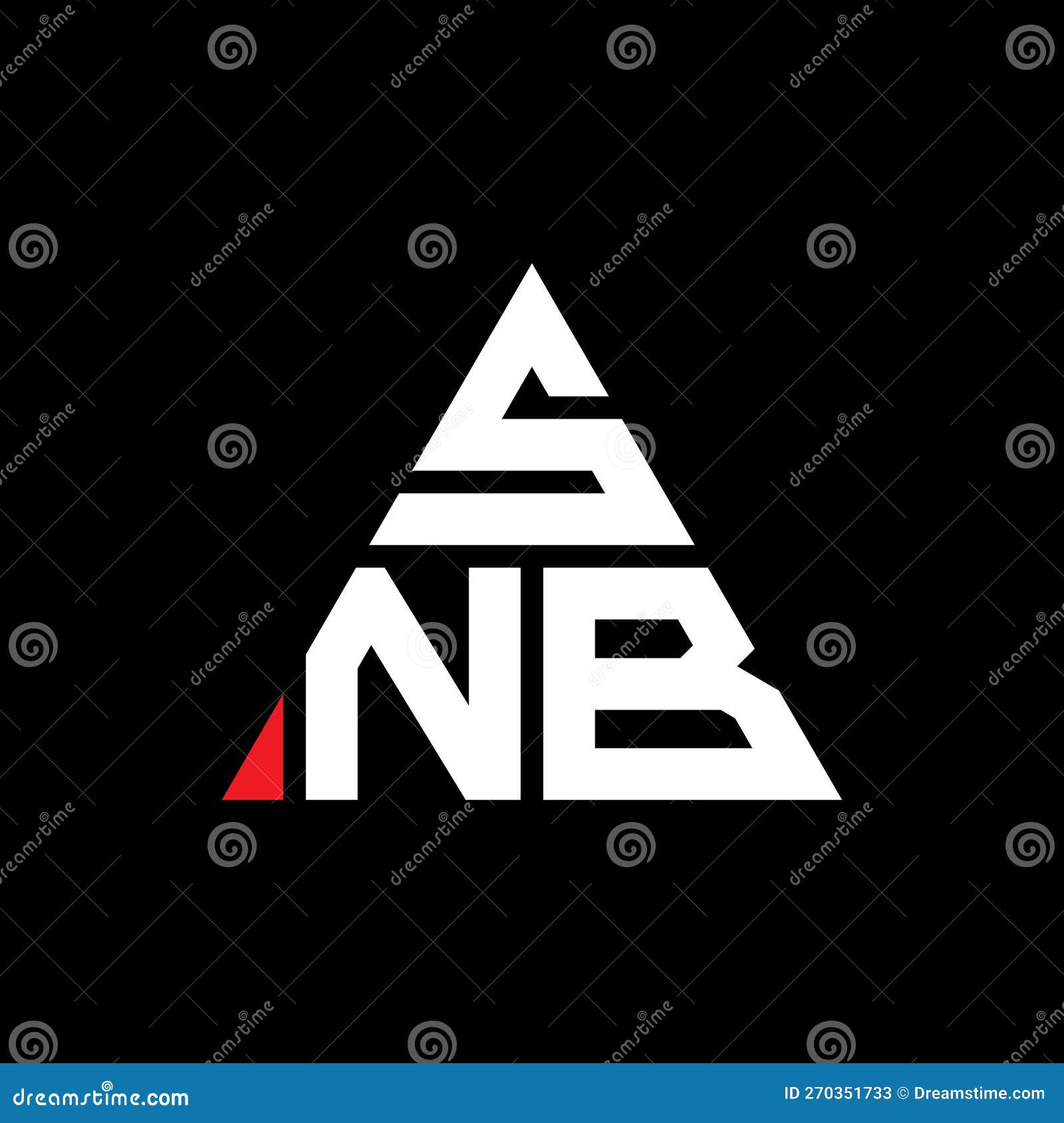 SNB Triangle Letter Logo Design with Triangle Shape. SNB Triangle Logo ...