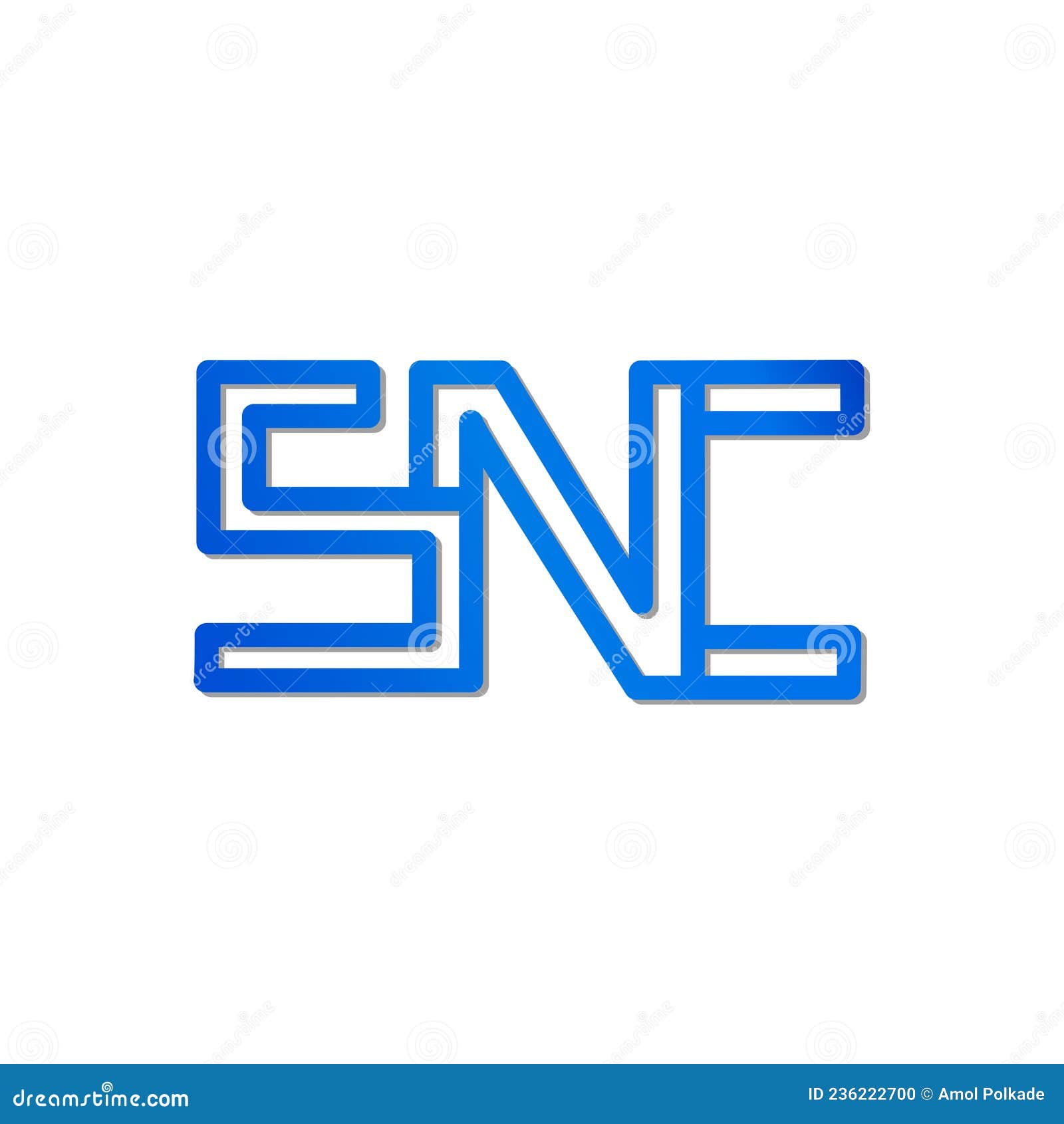 SNC Company Initial Letters Monogram. SNC Blue Logo Stock Vector ...