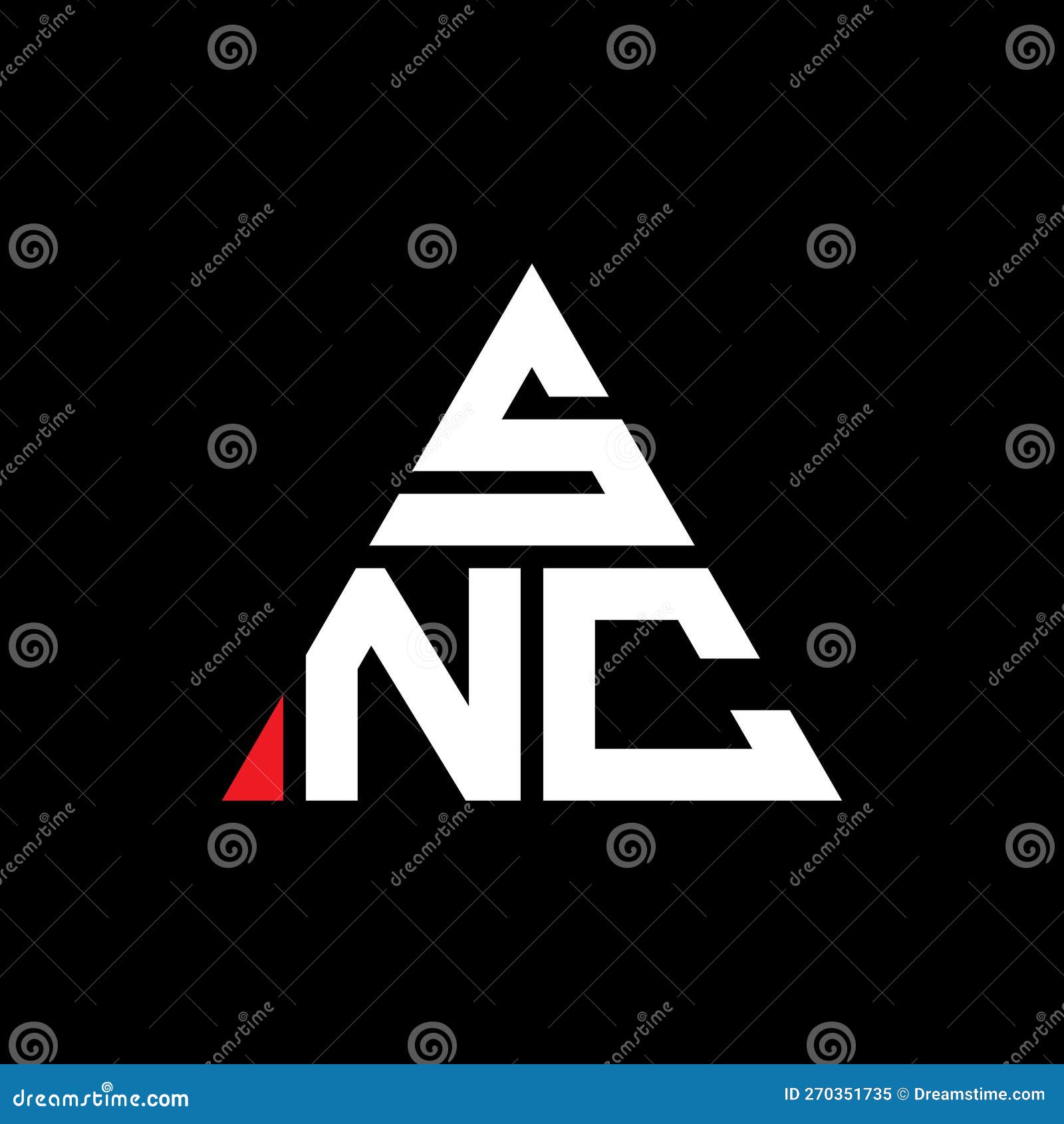 SNC Triangle Letter Logo Design with Triangle Shape. SNC Triangle Logo ...