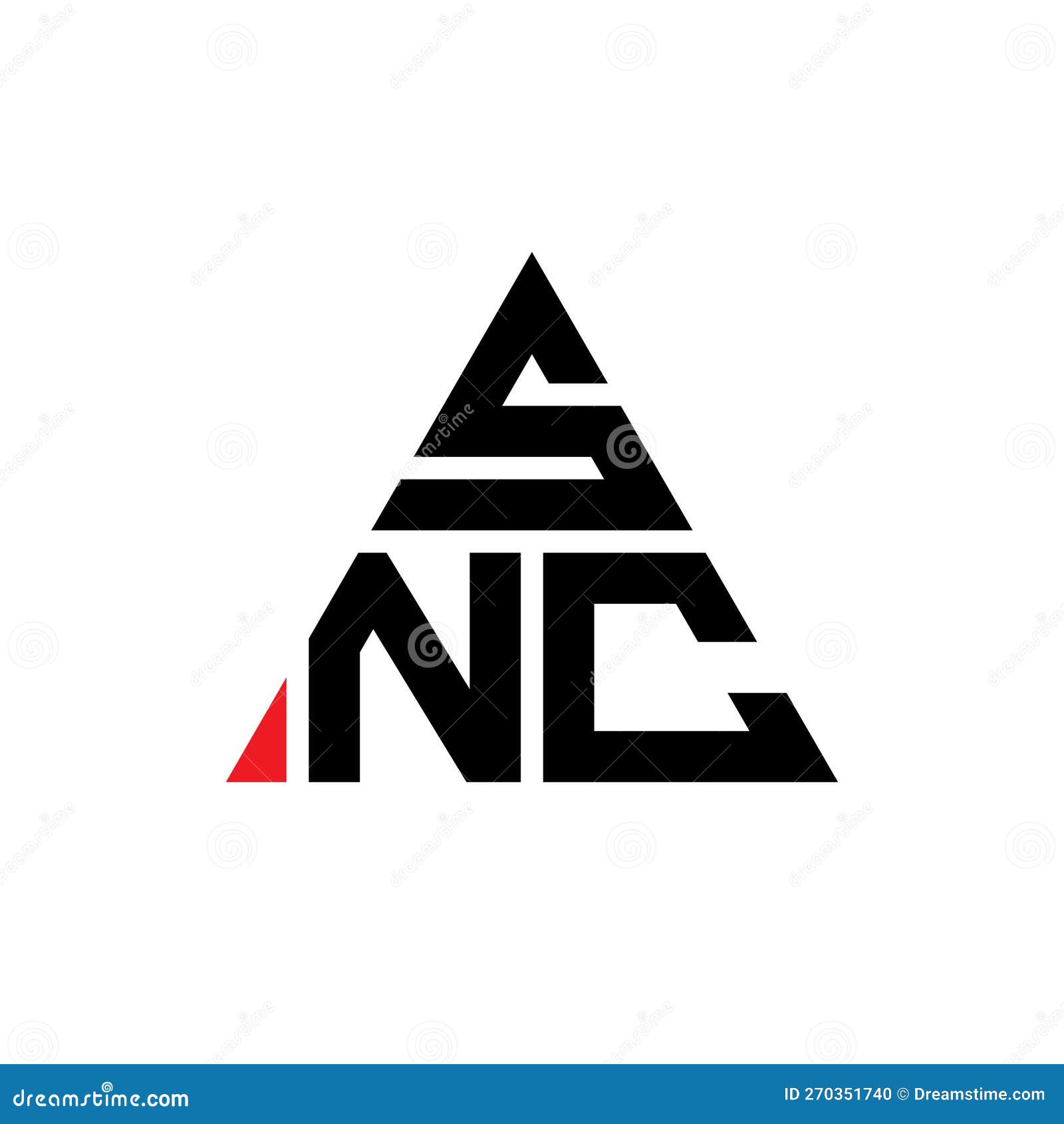 SNC Triangle Letter Logo Design with Triangle Shape. SNC Triangle Logo ...