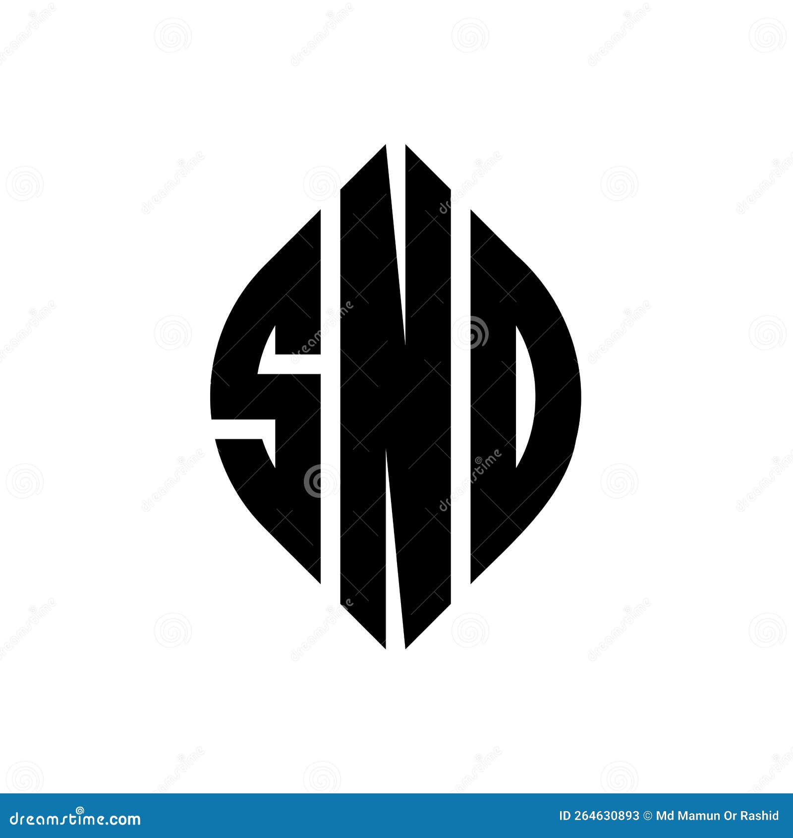 SND Circle Letter Logo Design with Circle and Ellipse Shape. SND ...