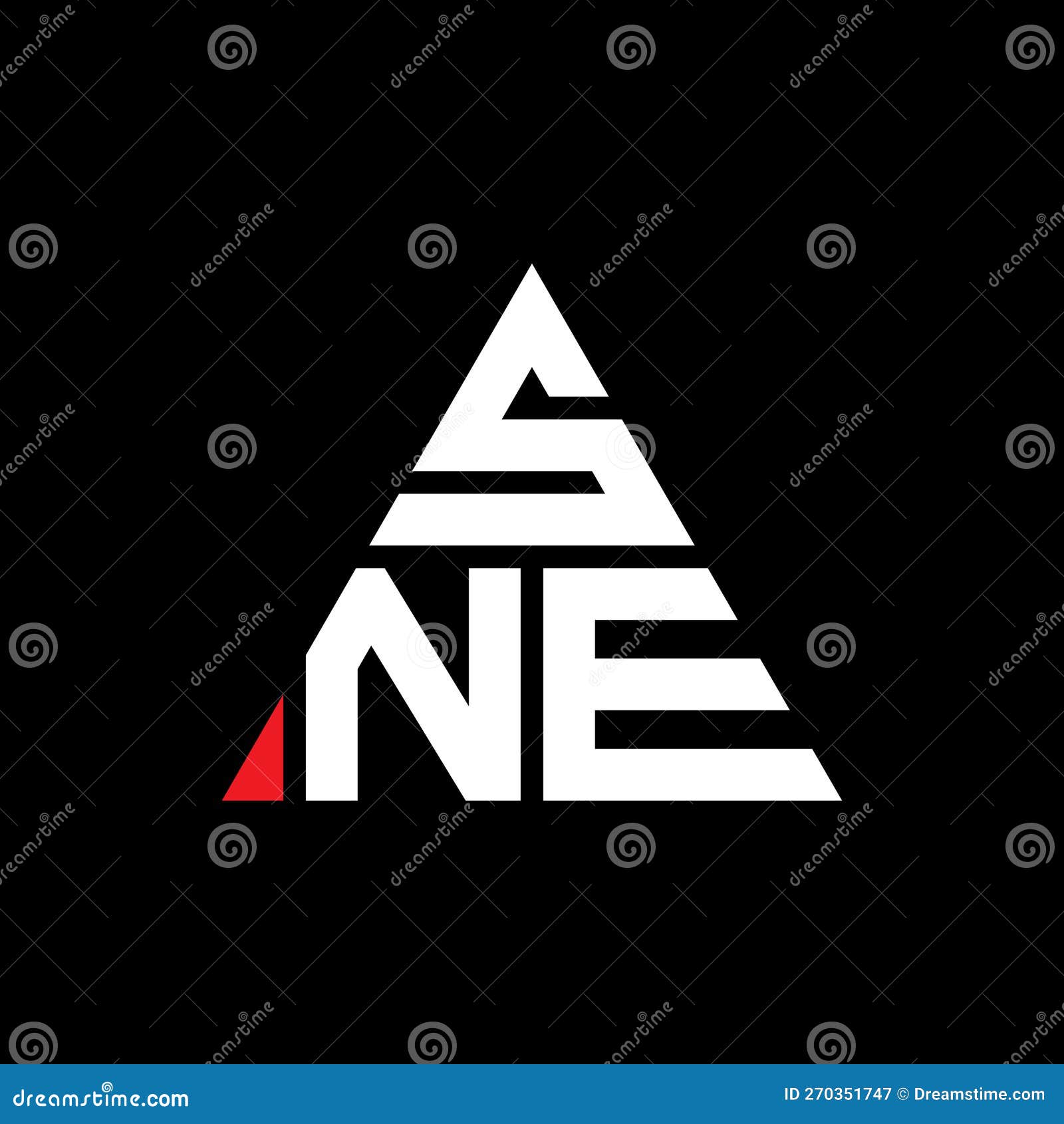 SNE Triangle Letter Logo Design with Triangle Shape. SNE Triangle Logo ...