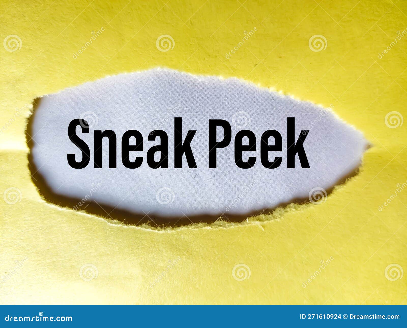 SNEAK PEEK Word Written Under Torn Paper Stock Photo - Image of ...