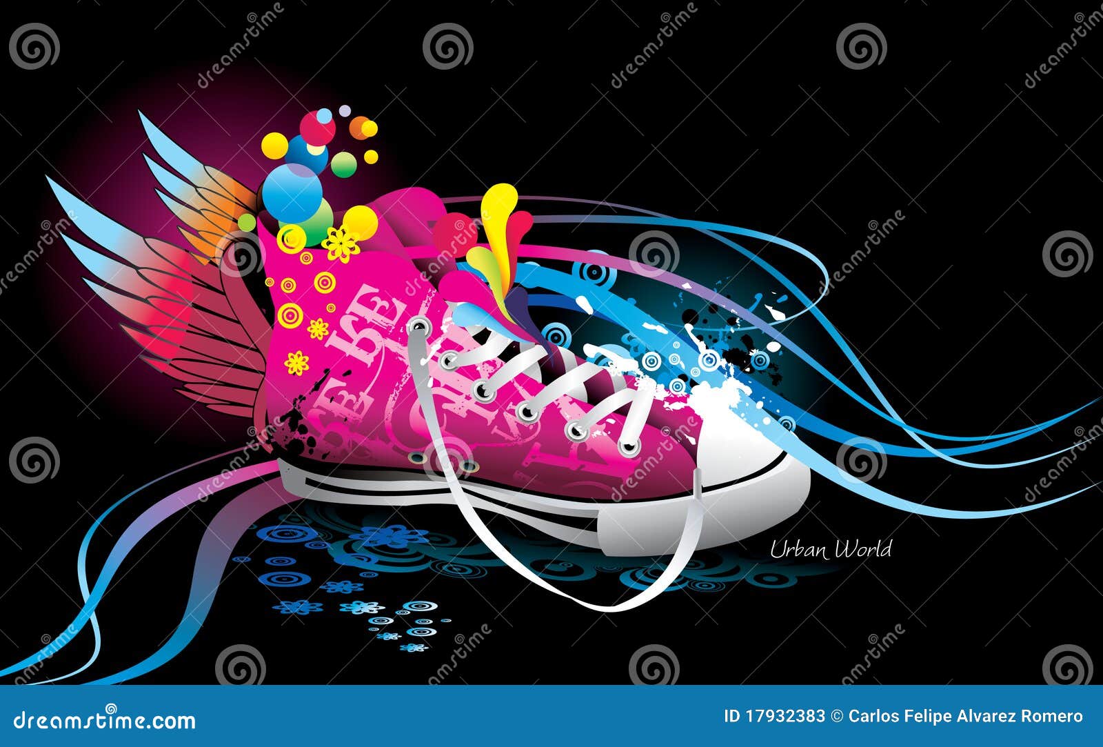 Sneaker Abstract Illustration Stock Vector - Illustration of reflection ...