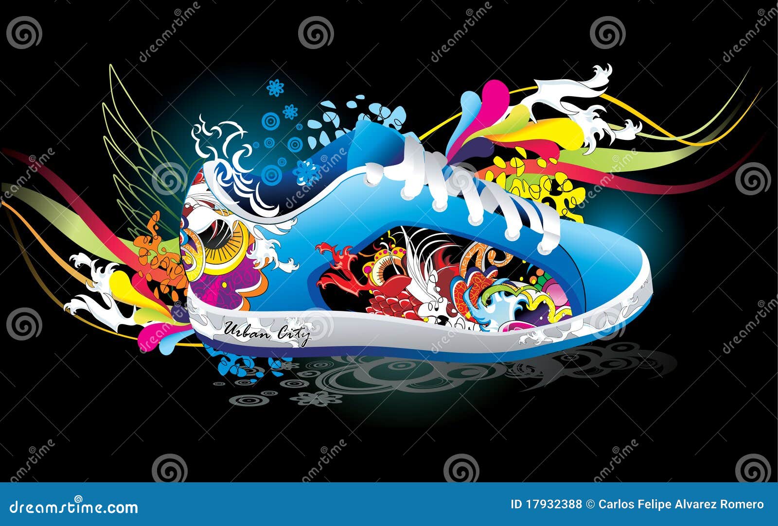Sneaker Abstract Illustration Stock Vector - Illustration of wings ...
