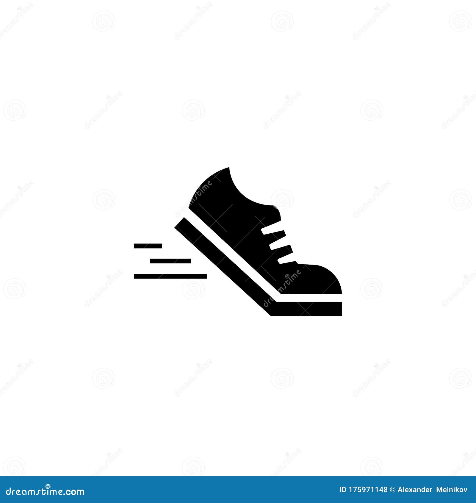 Sneaker Quick Sign Black Icon. Vector Illustration Eps 10 Stock ...