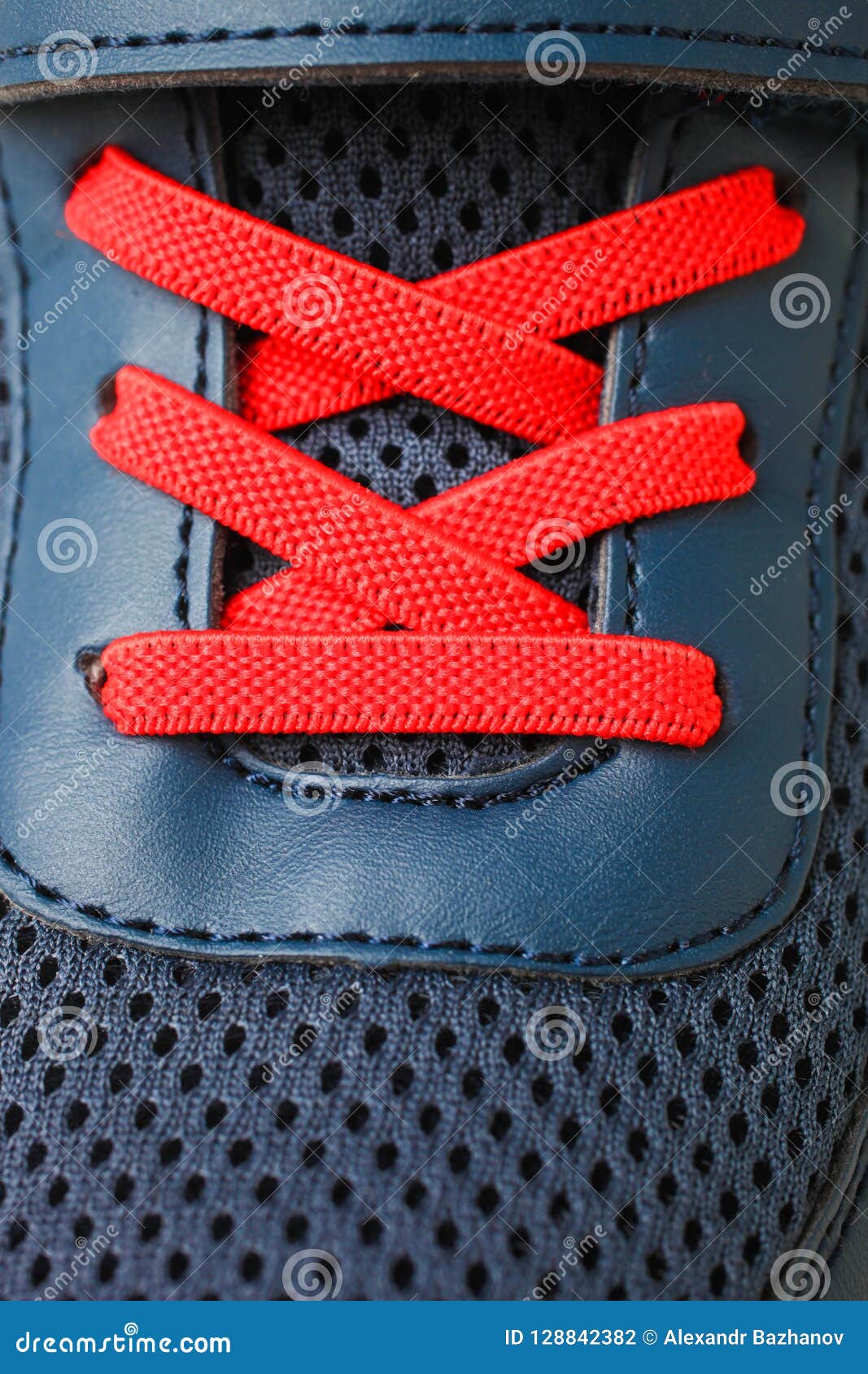Sneaker with red laces stock photo. Image of footwear - 128842382